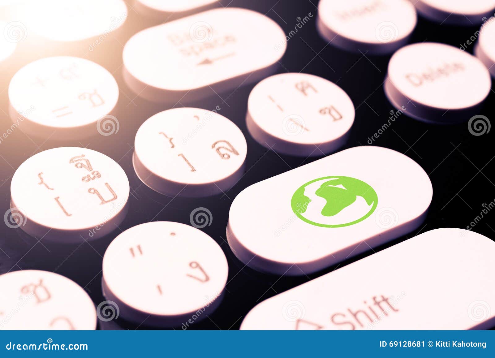World symbol on keyboard stock image. Image of communication - 69128681
