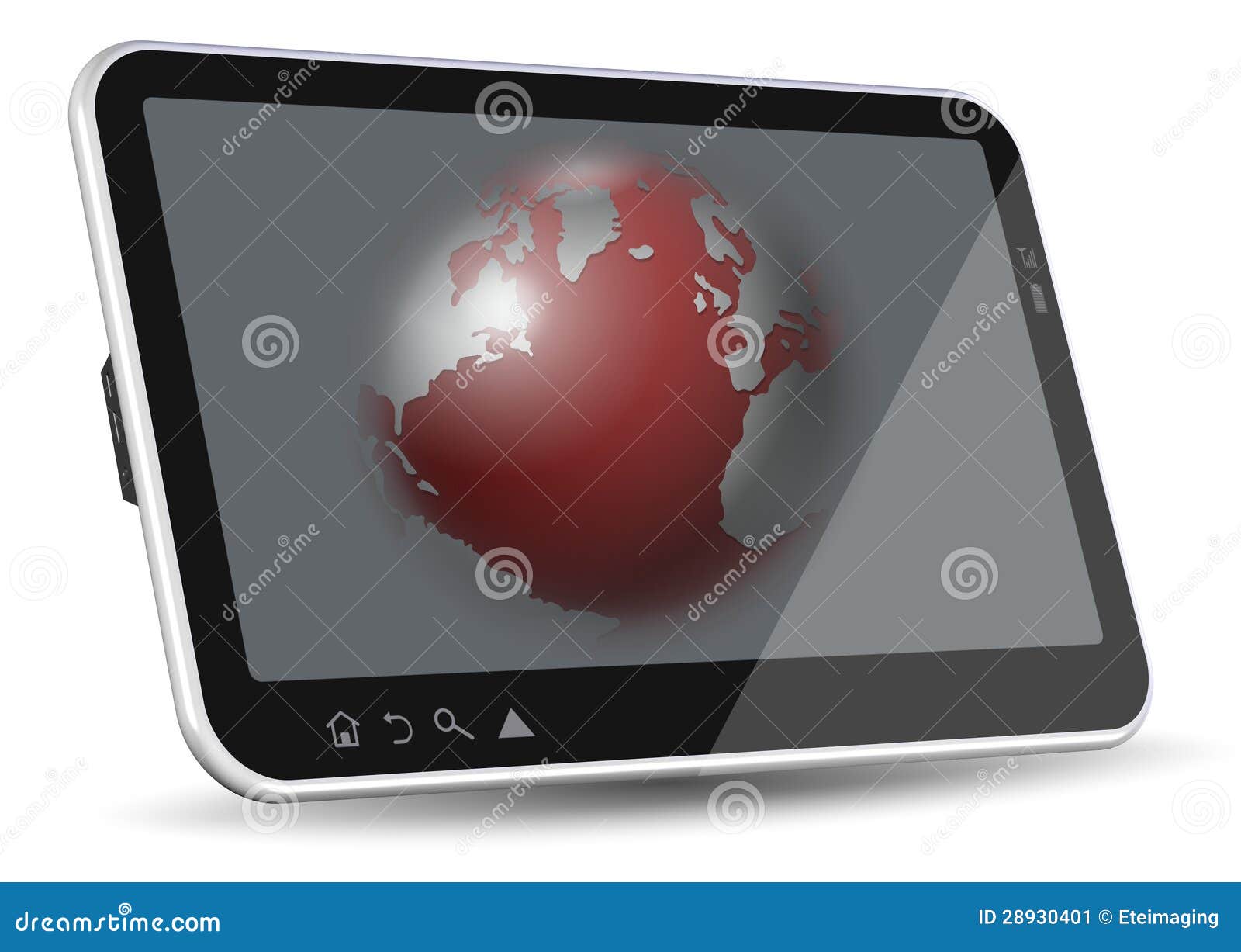 World in tablet stock illustration. Illustration of notebook - 28930401