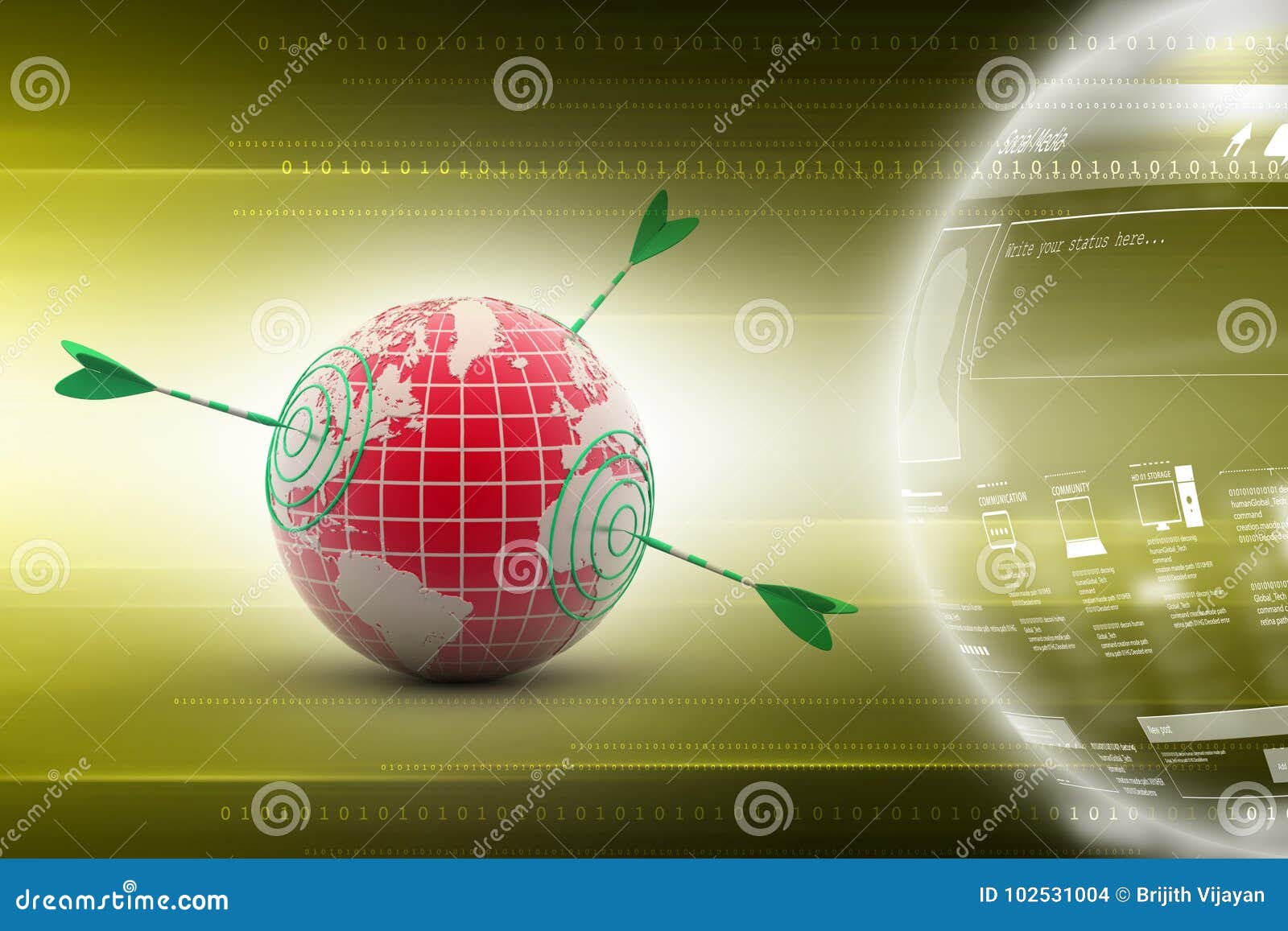 World target stock illustration. Illustration of land - 102531004