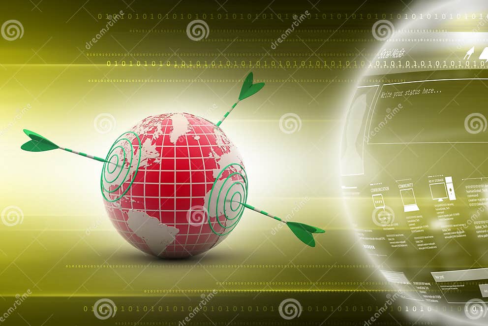 World target stock illustration. Illustration of land - 102531004