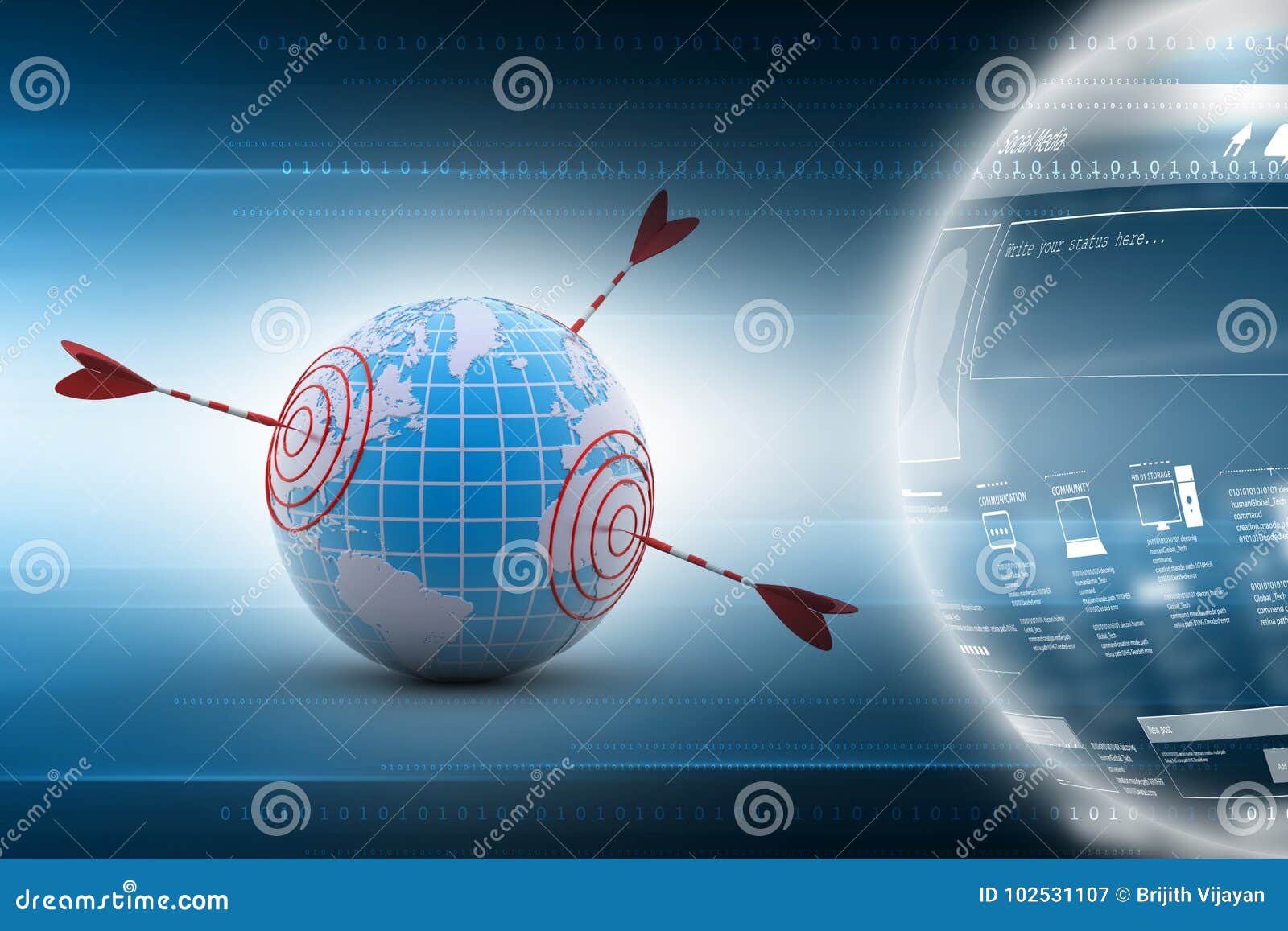 World target stock illustration. Illustration of earth - 102531107