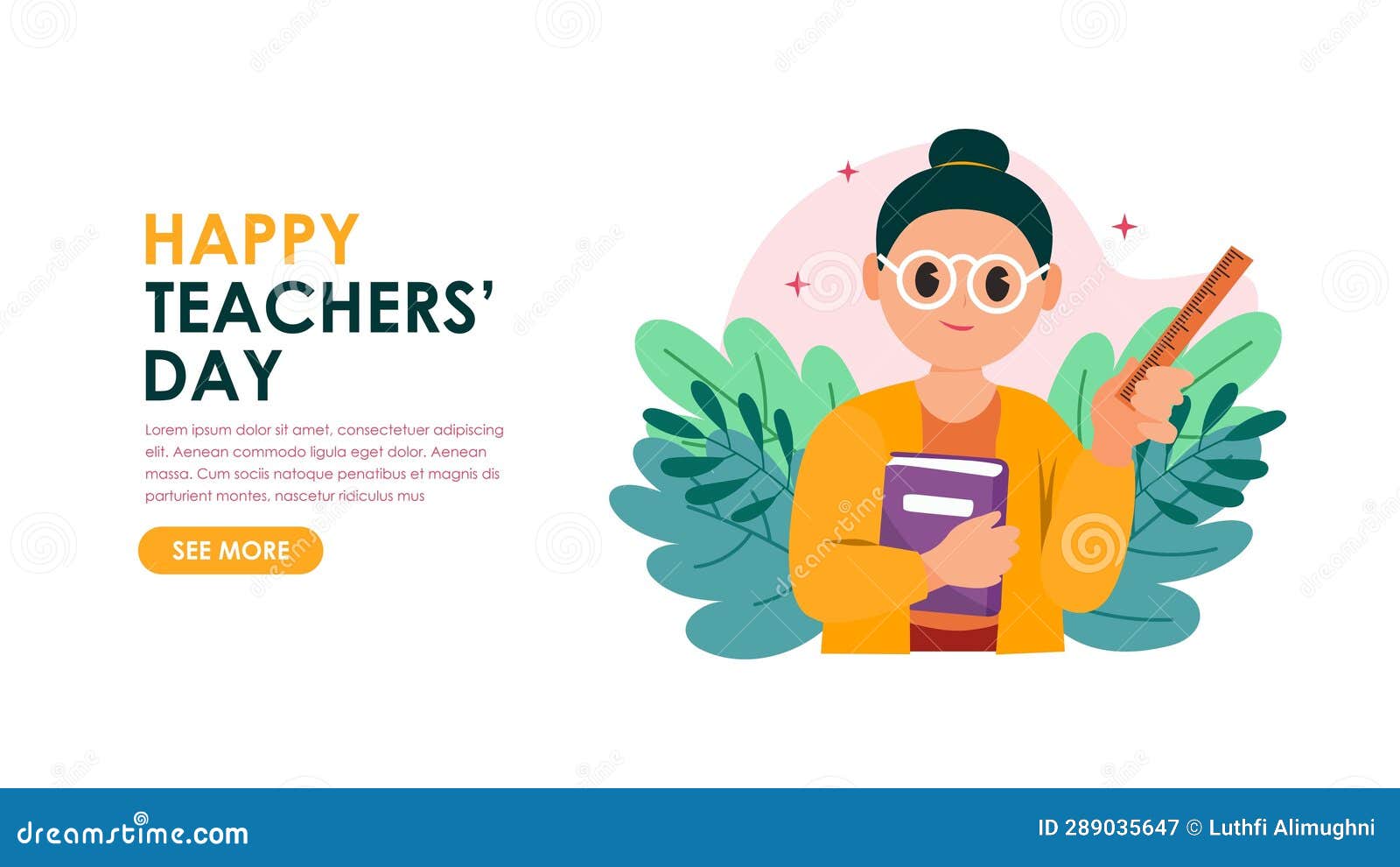 World Teachers Day Banner Template Vector Stock Vector - Illustration ...