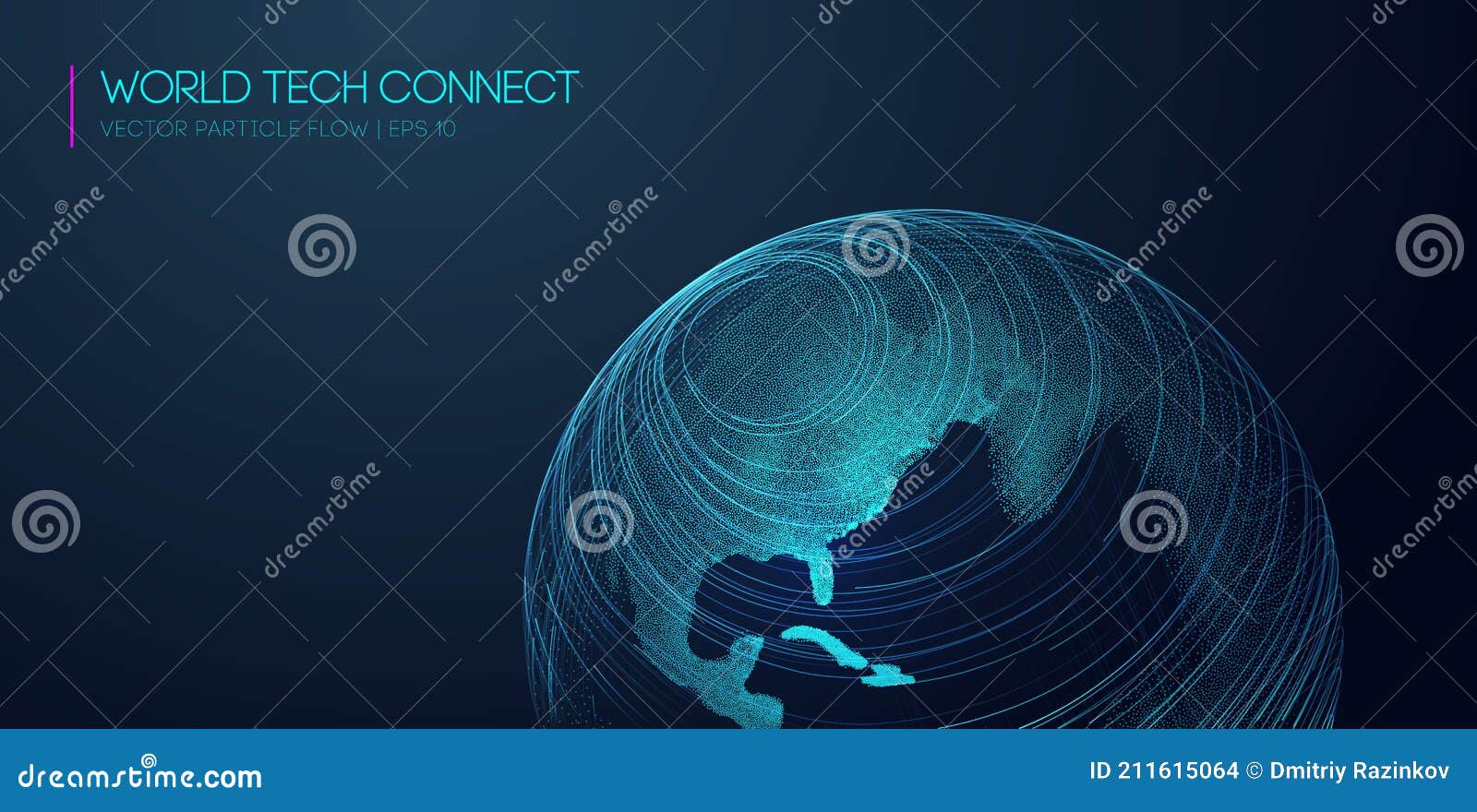 World Tech Connect Earth Globe. Computer World Connectivity Structure ...