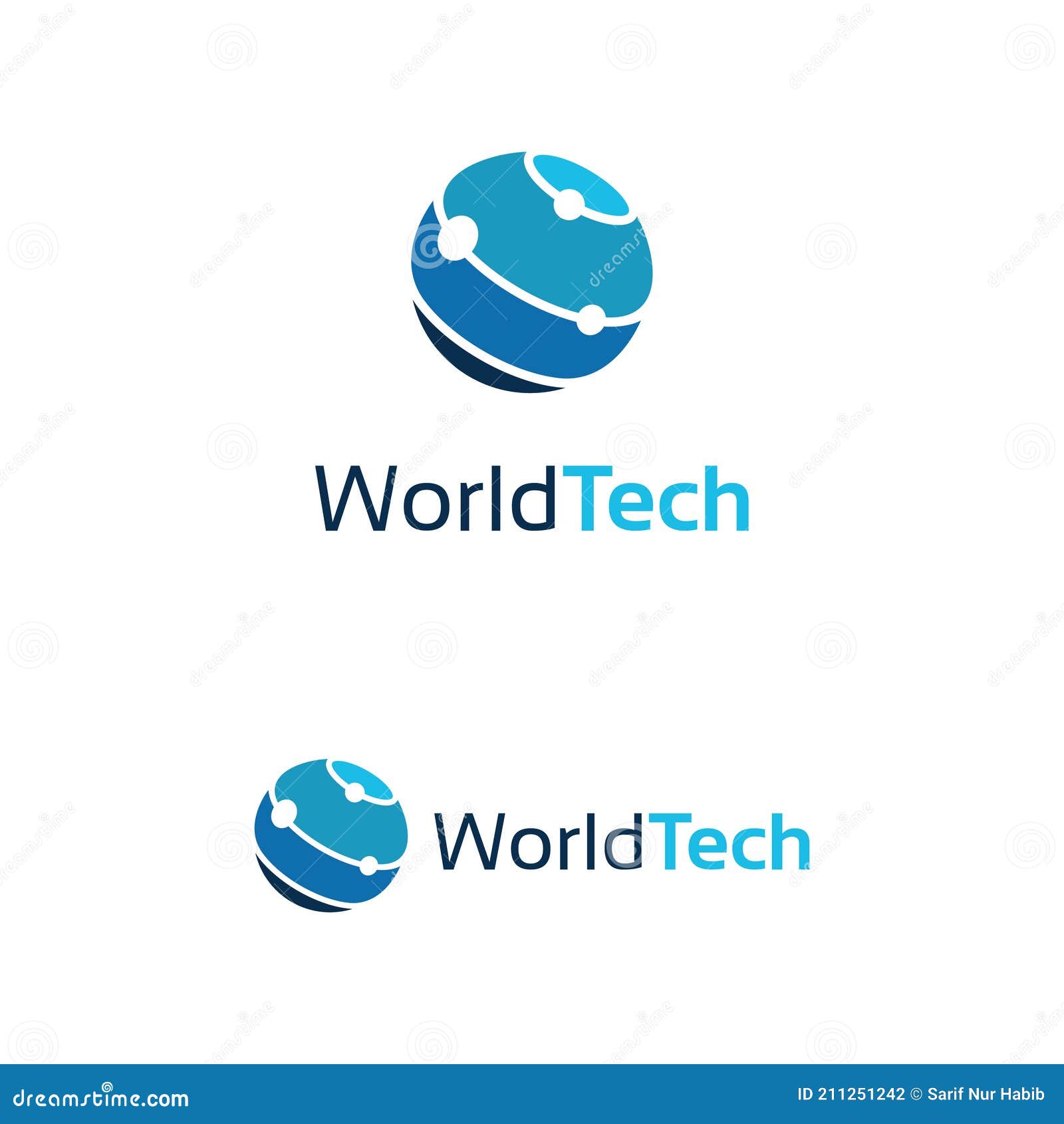 World Tech Logo Template Design Stock Vector - Illustration of business ...