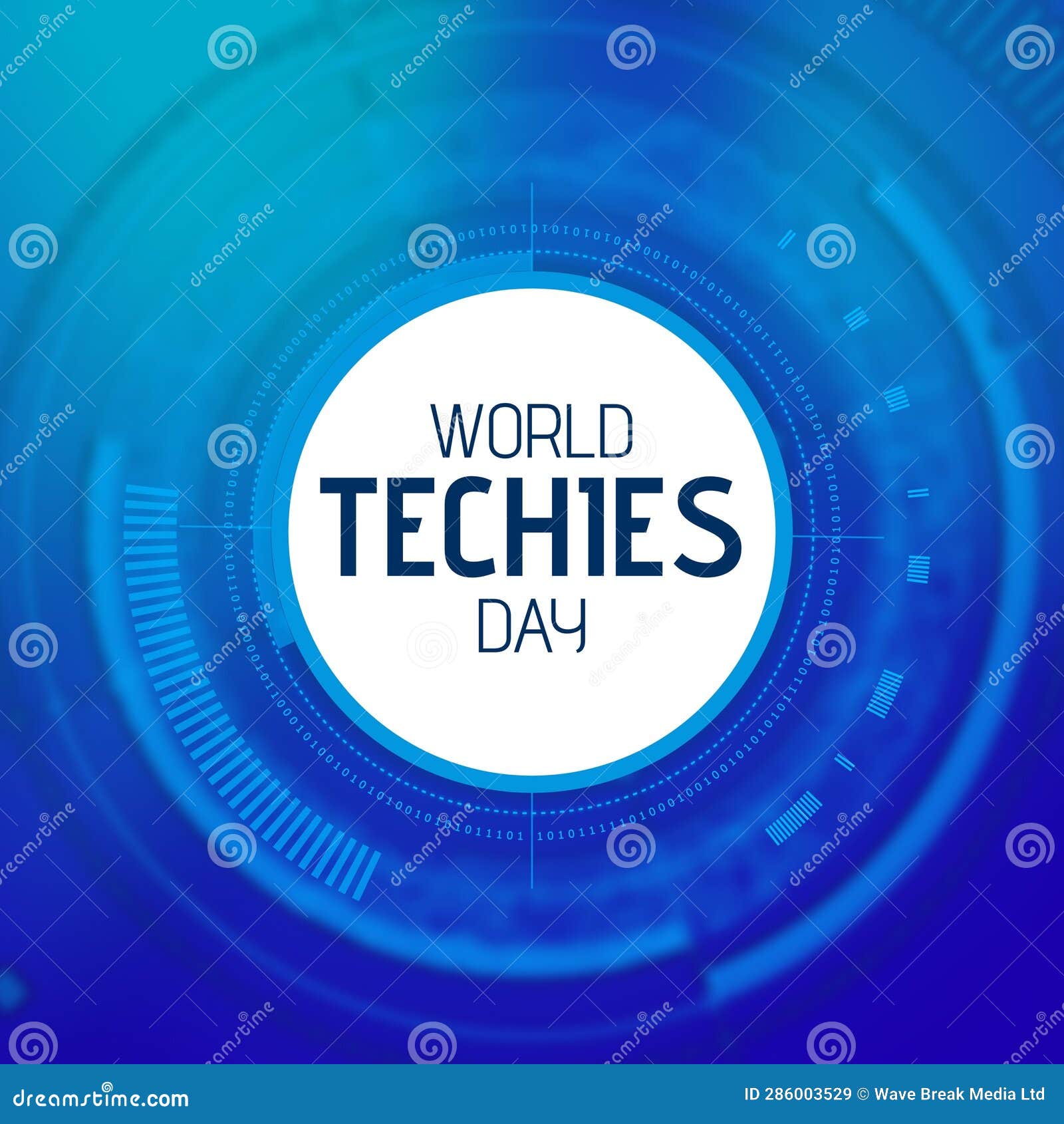 World Techies Day Text In White With Network Of Media Icons, World Map ...