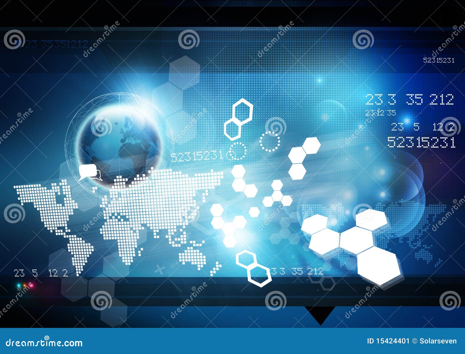 World Technology Background Stock Image - Image of globe, digital: 15424401