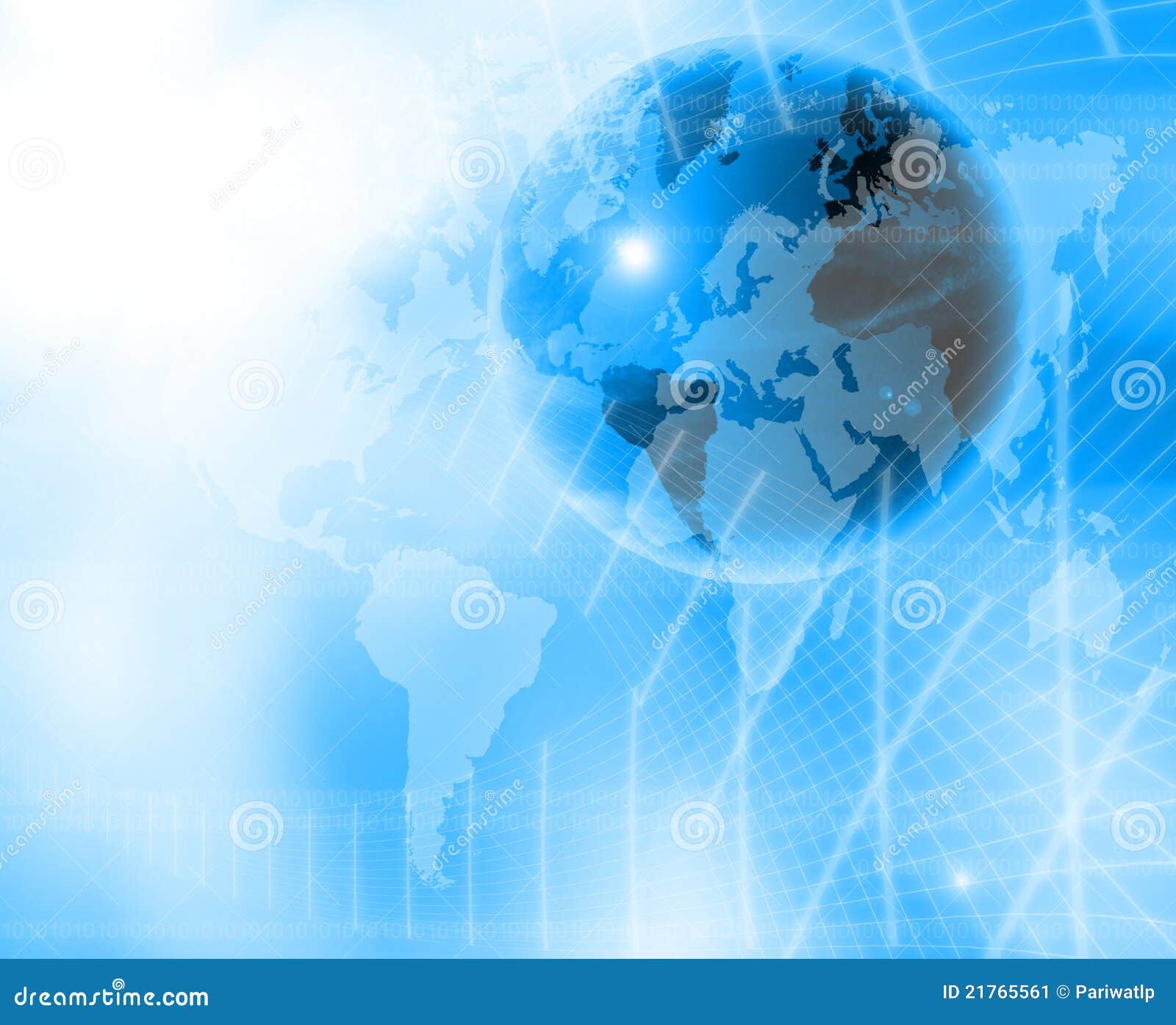 World and Technology Background Stock Illustration - Illustration of ...