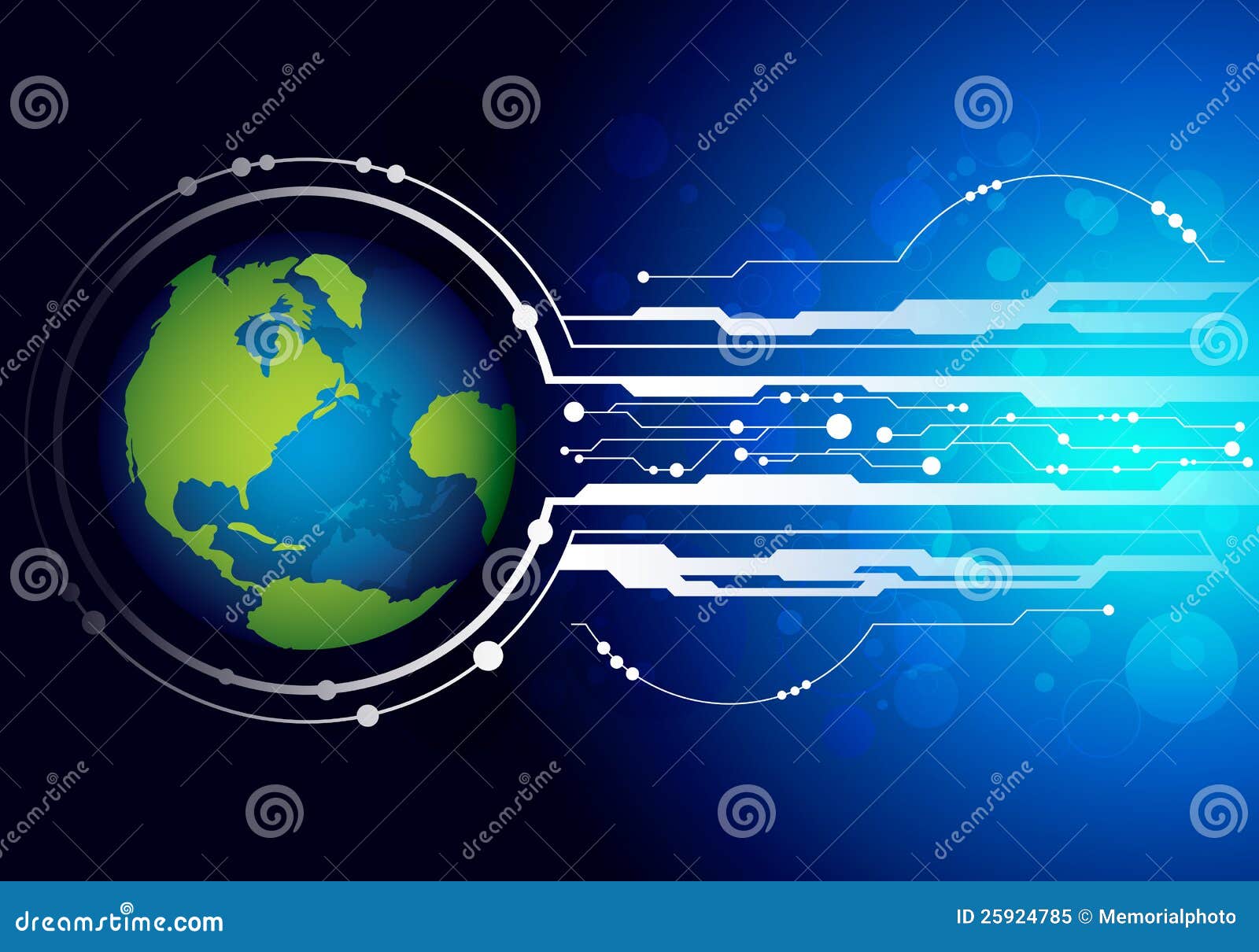 World Map Technology Style Stock Photography | CartoonDealer.com #34515584