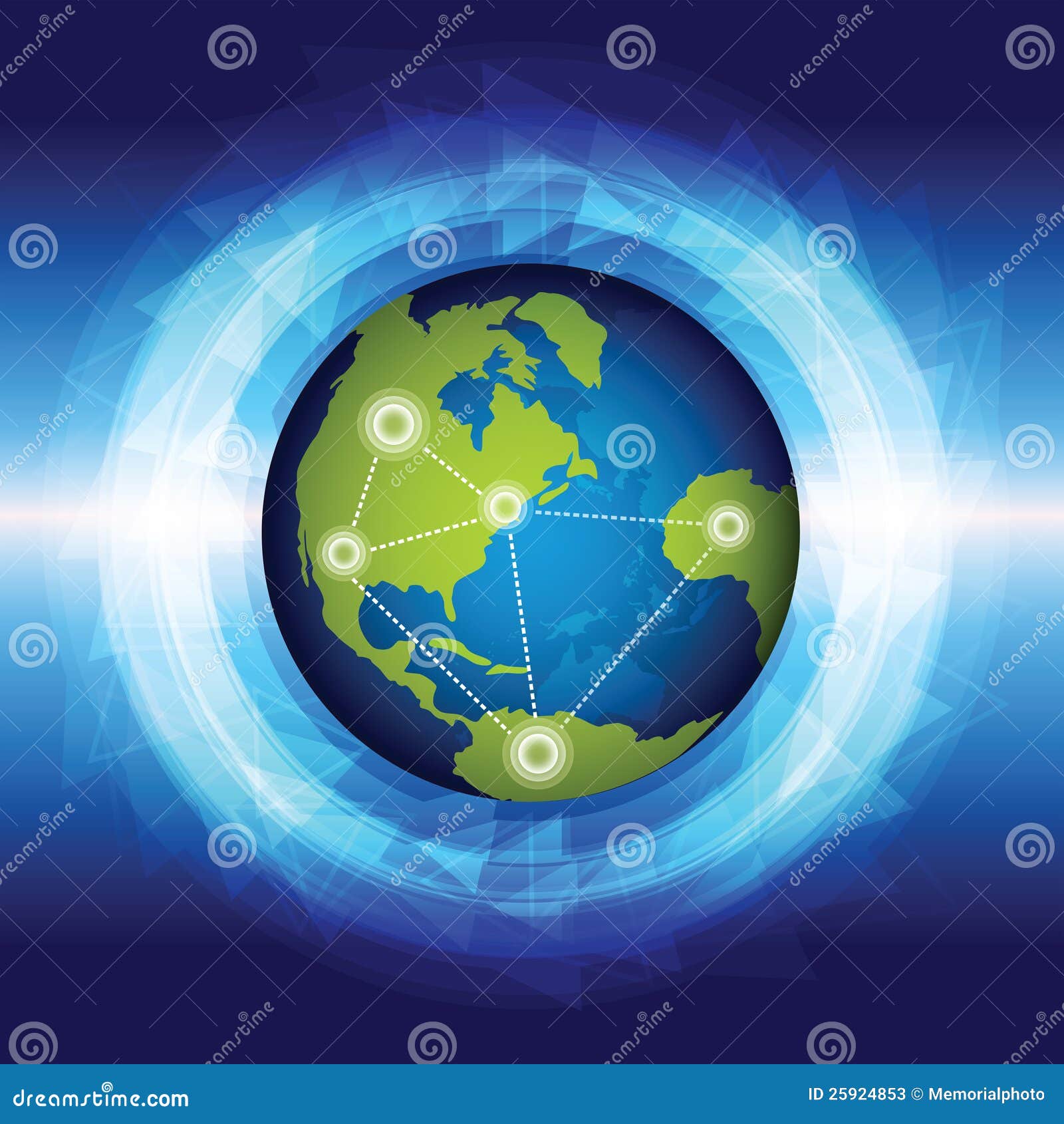 World with Technology Background Stock Vector - Illustration of design ...