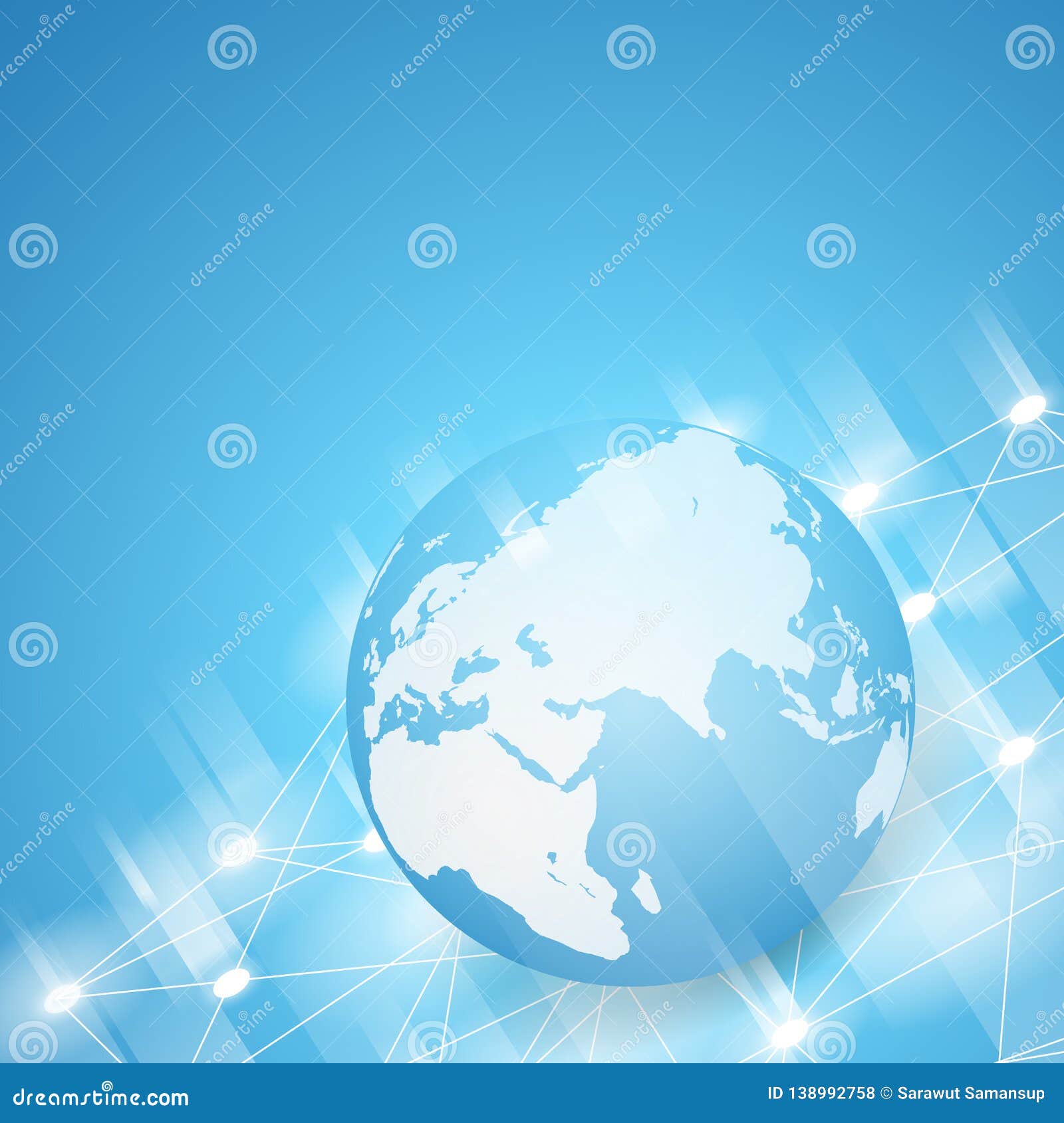 World Technology Background,worldwide Network Vector Stock Vector ...