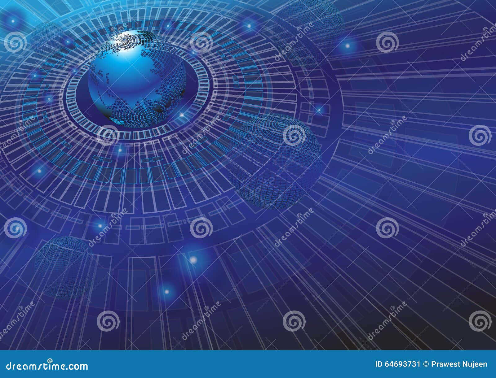 World Technology Concept Background Vector Illustration Stock Vector ...