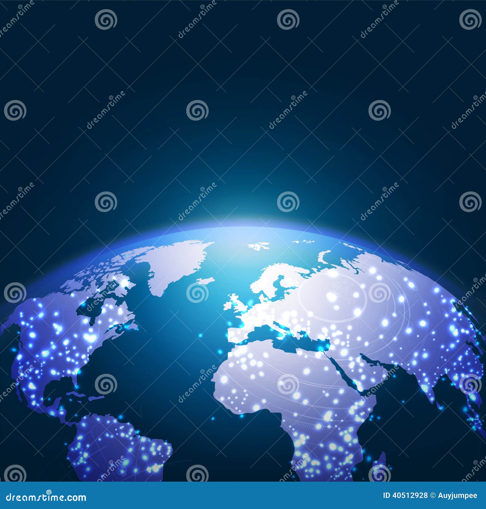 World Technology Network Background, Illustration Stock Vector ...