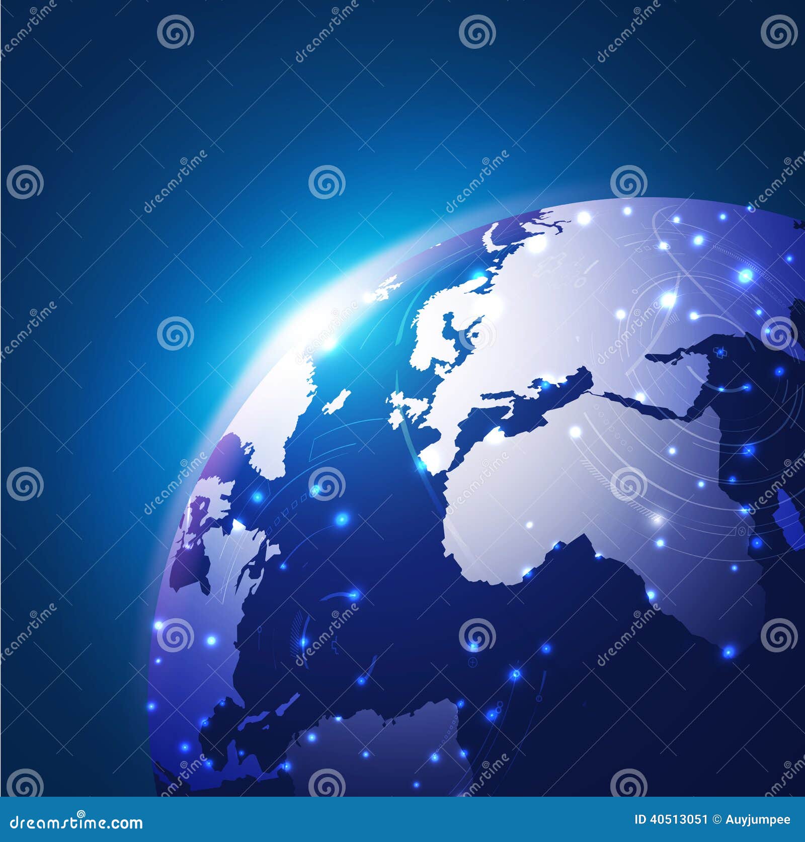 World Technology Network Background, Illustration Stock Vector ...