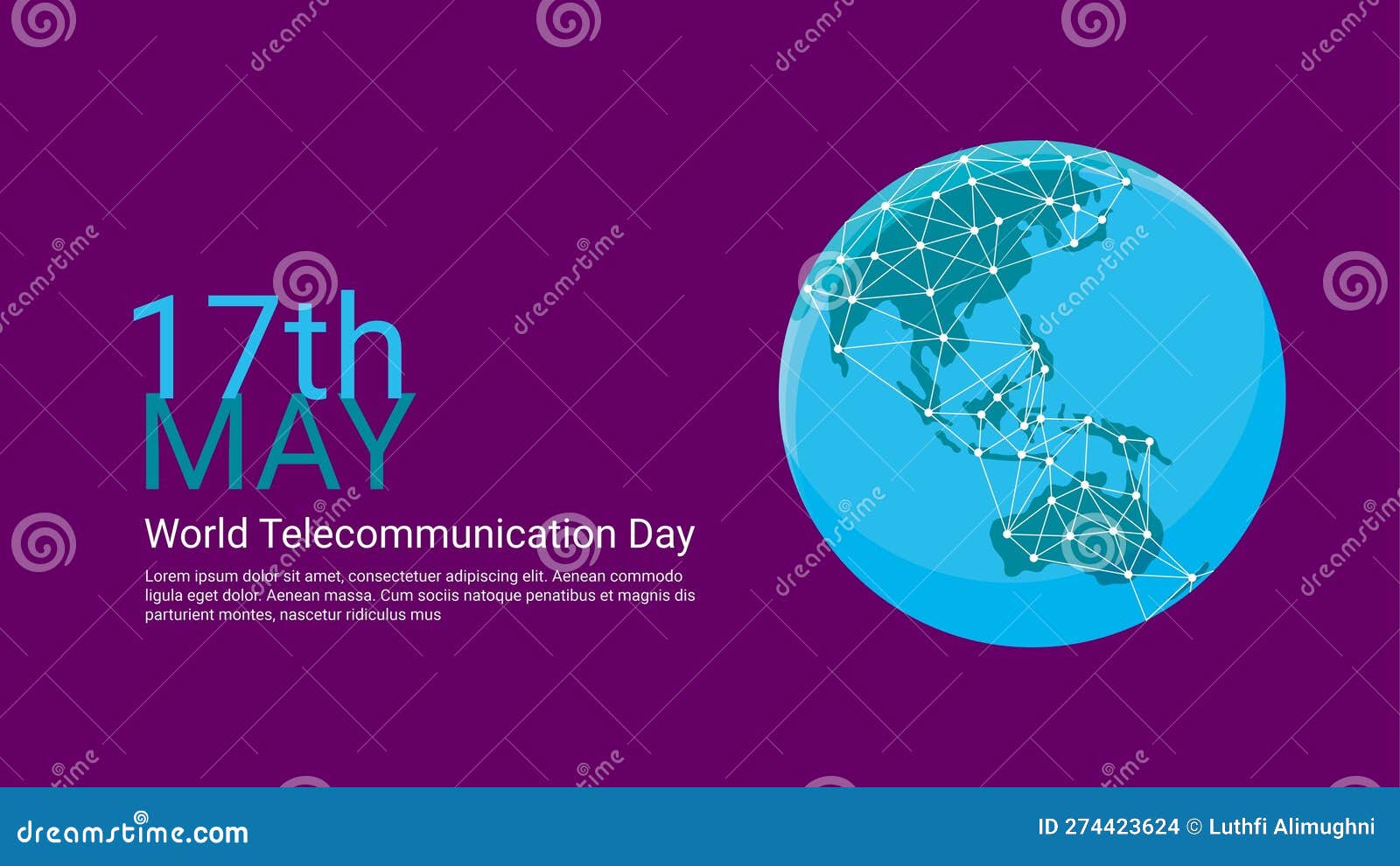 World Telecommunication Day Banner Template Stock Vector - Illustration ...