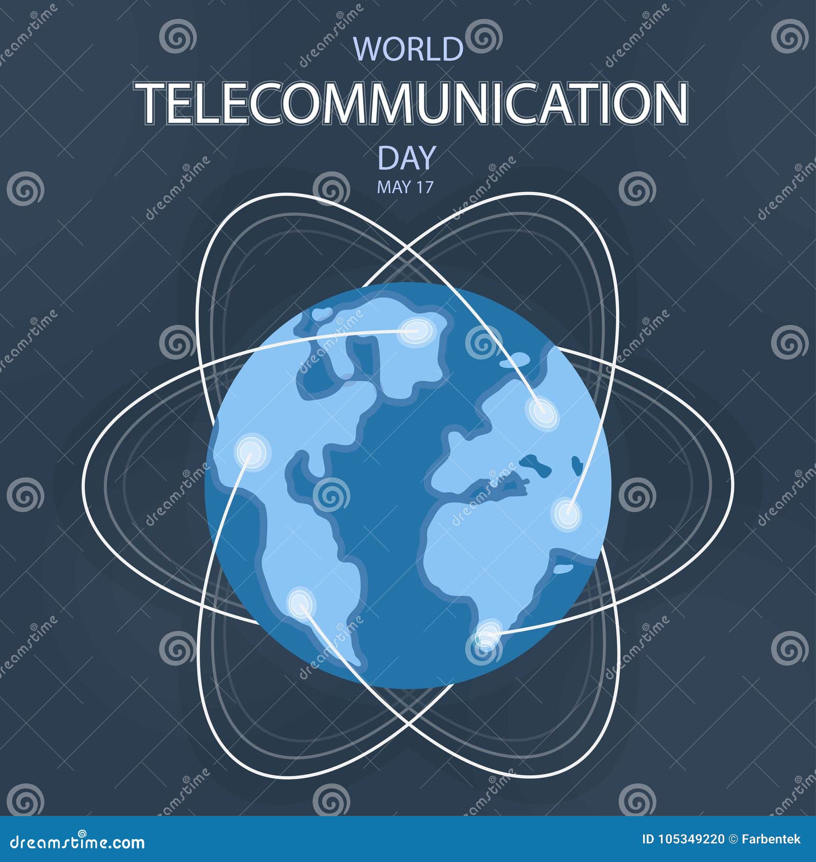 World Telecommunication Day, 17 May. Stock Vector - Illustration of ...