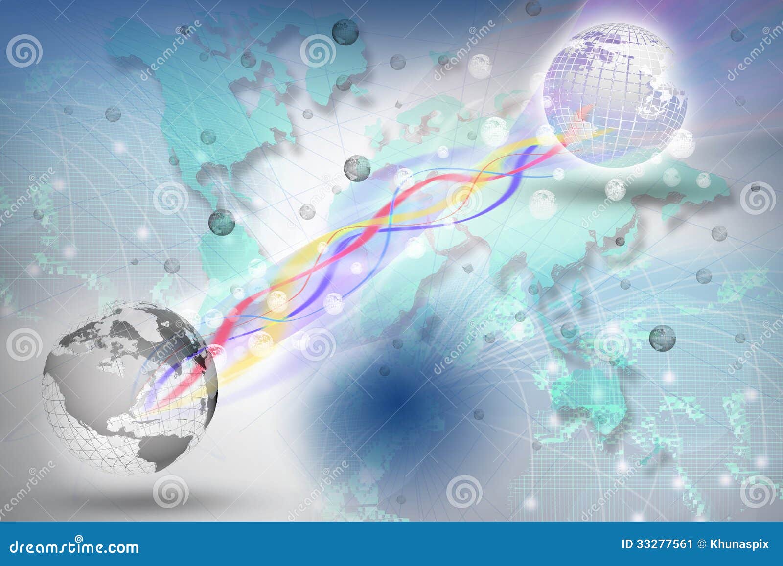 World Telecommunication in Digital Period Stock Illustration ...