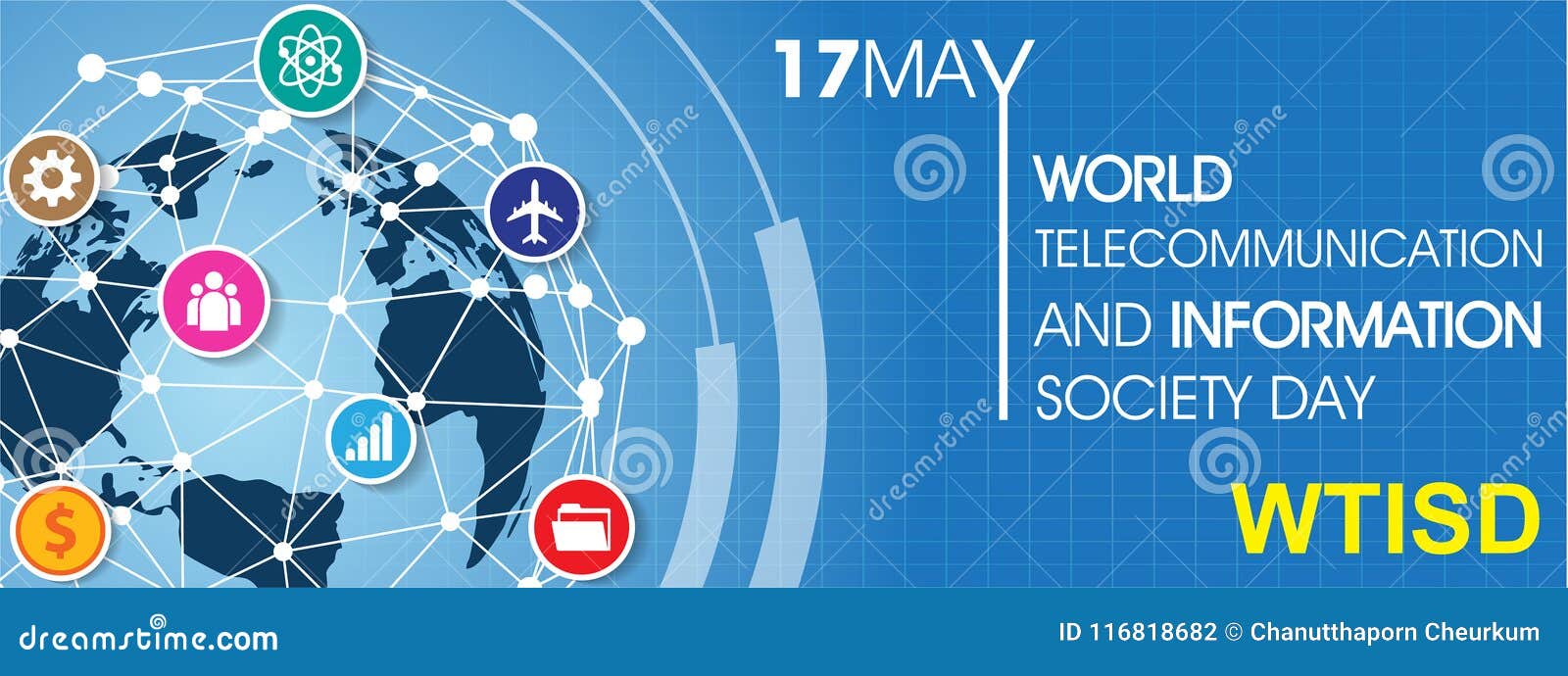 World Telecommunication and Information Society Day Stock Illustration ...
