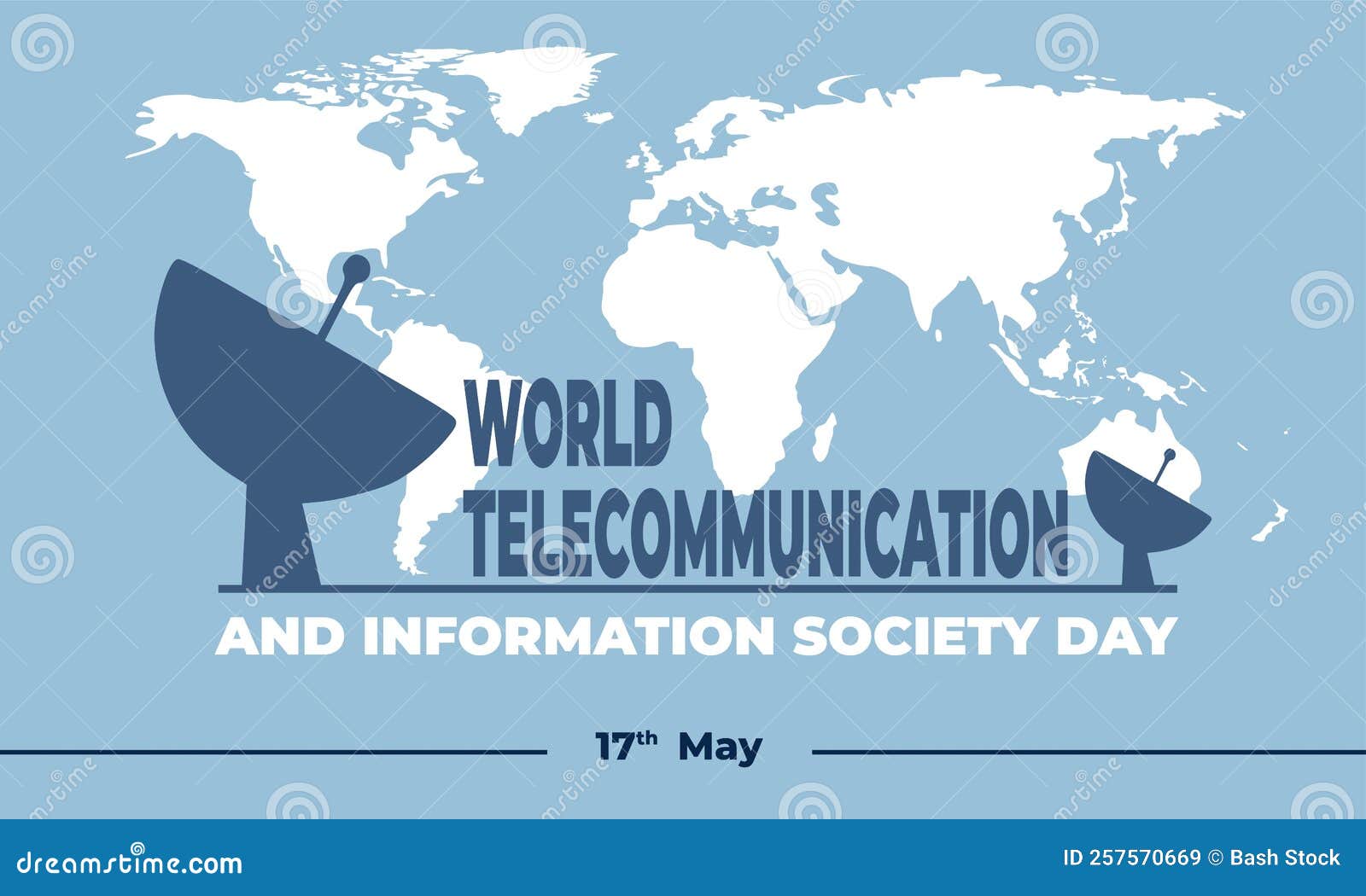 World Telecommunication and Information Society Day, Vector Background ...