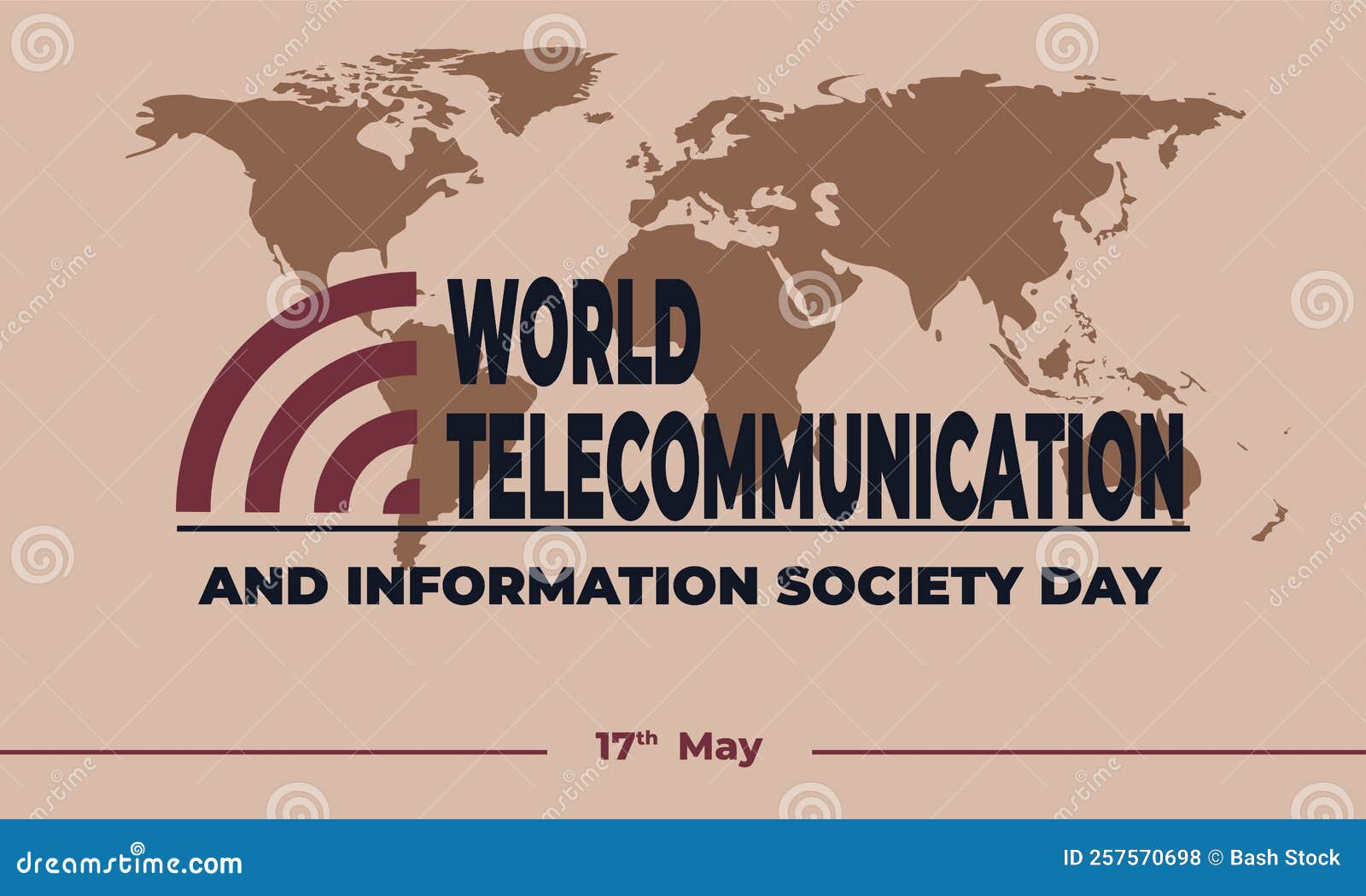 World Telecommunication and Information Society Day, Vector Background ...