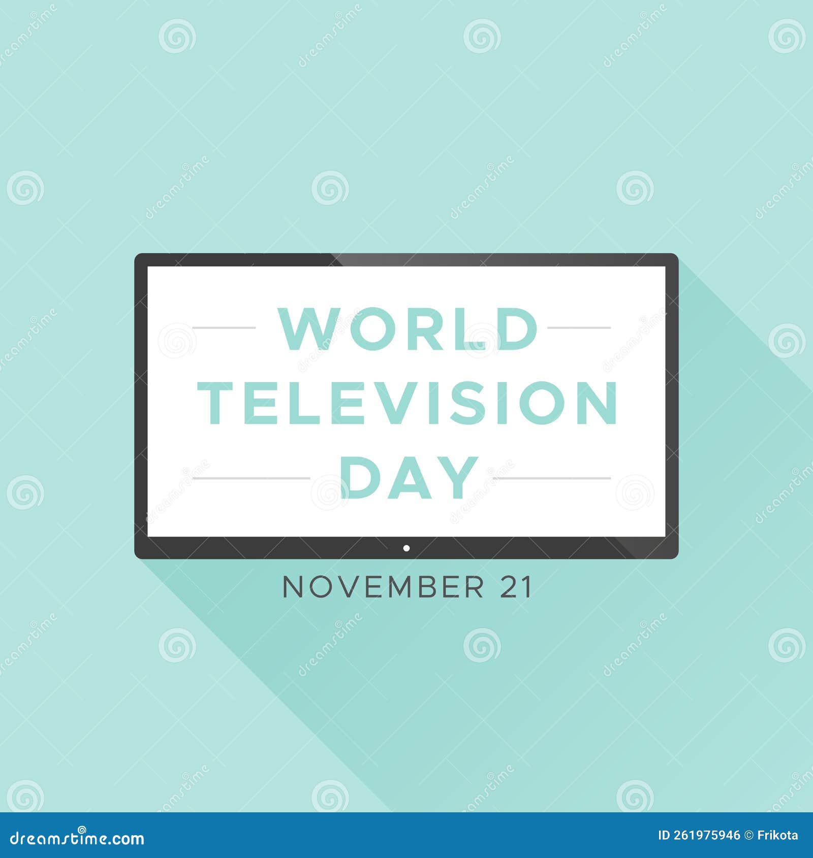 World Television Day. November 21. Vector Illustration, Flat Design ...