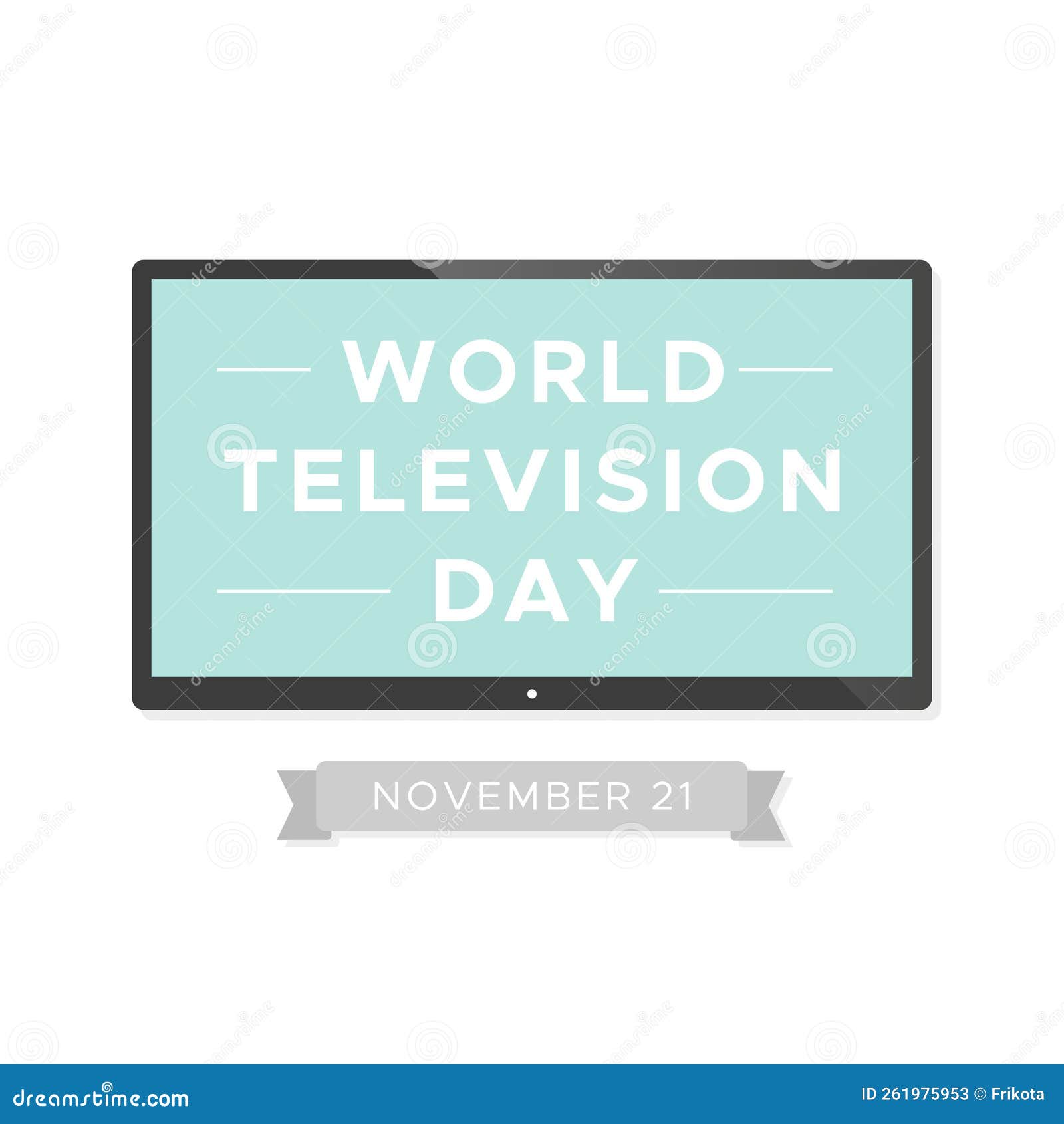 World Television Day. November 21. Vector Illustration, Flat Design ...