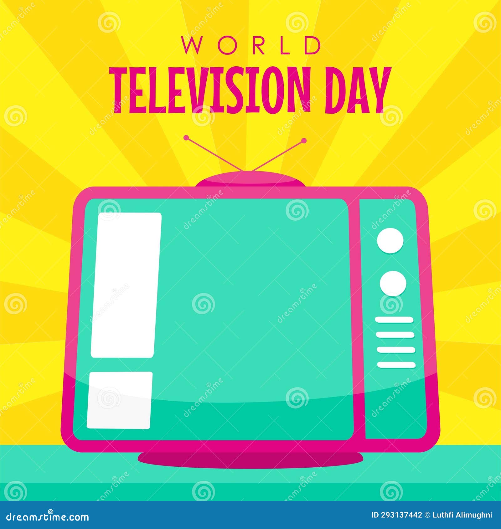 World Television Day Poster Template Vector Stock Vector - Illustration ...