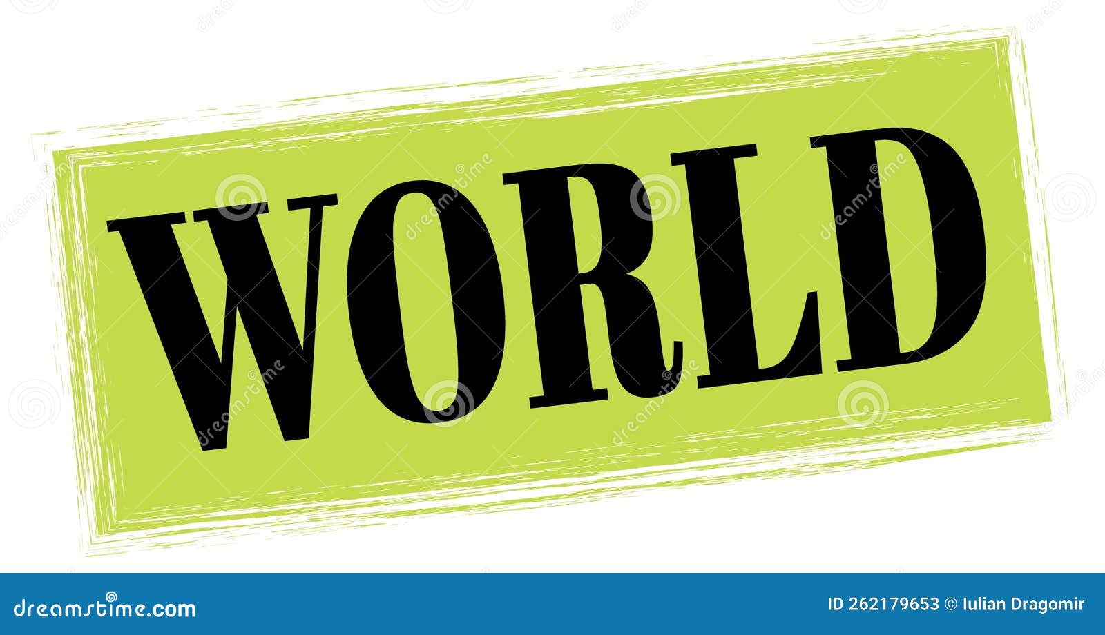 WORLD Text Written on Green-black Stamp Sign Stock Illustration ...
