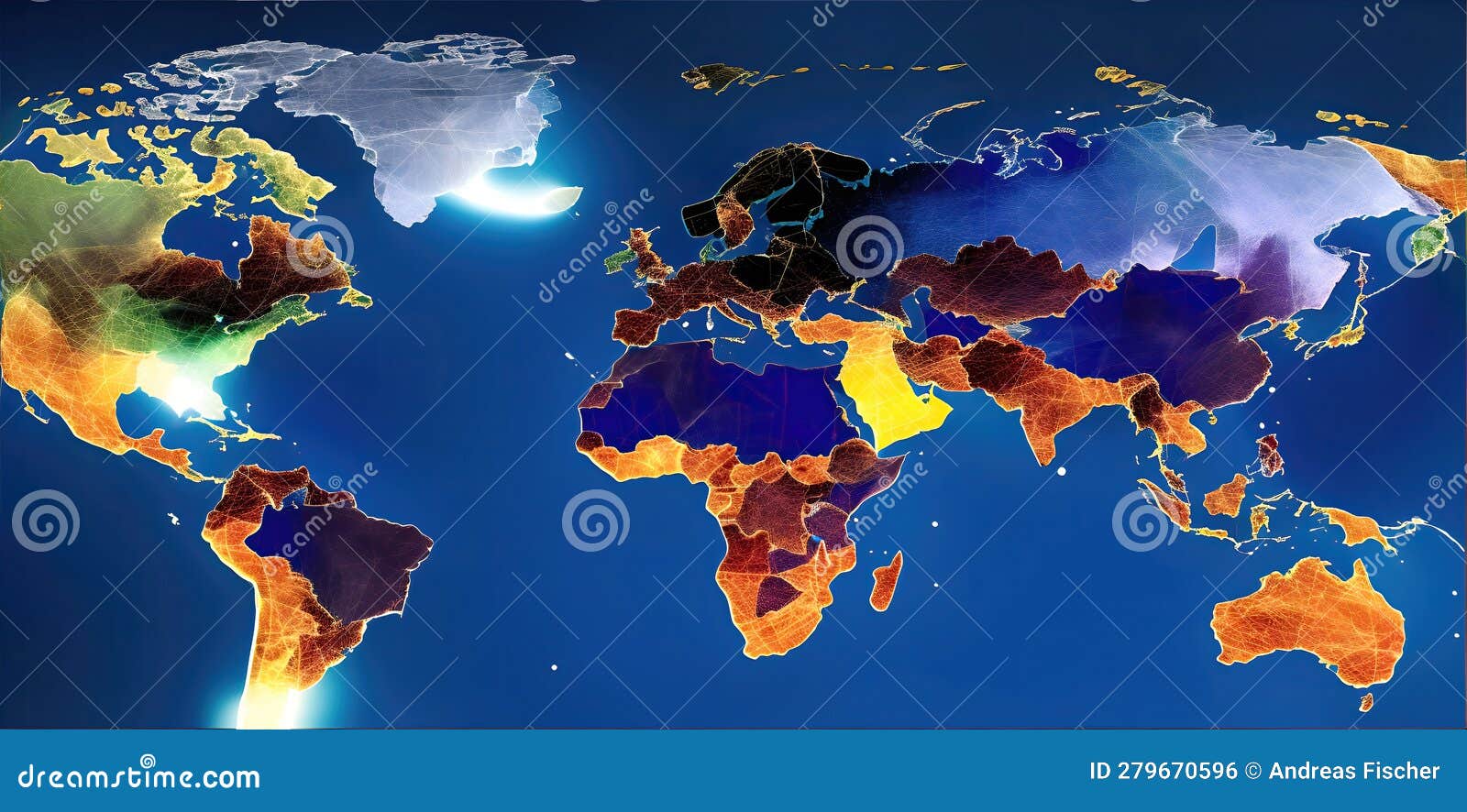 World Texture. Realistic and Detailed World Texture Stock Illustration ...