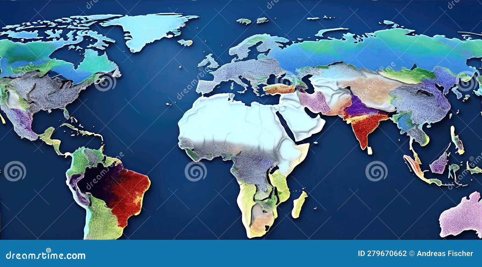 World Texture. Realistic and Detailed World Texture Stock Illustration ...