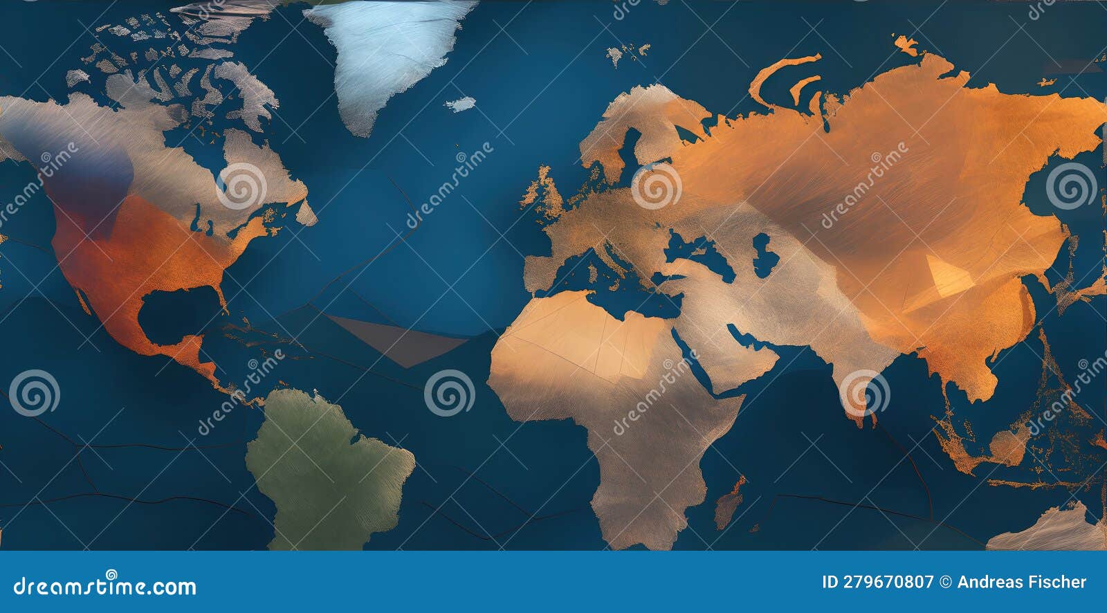 World Texture. Realistic and Detailed World Texture Stock Illustration ...