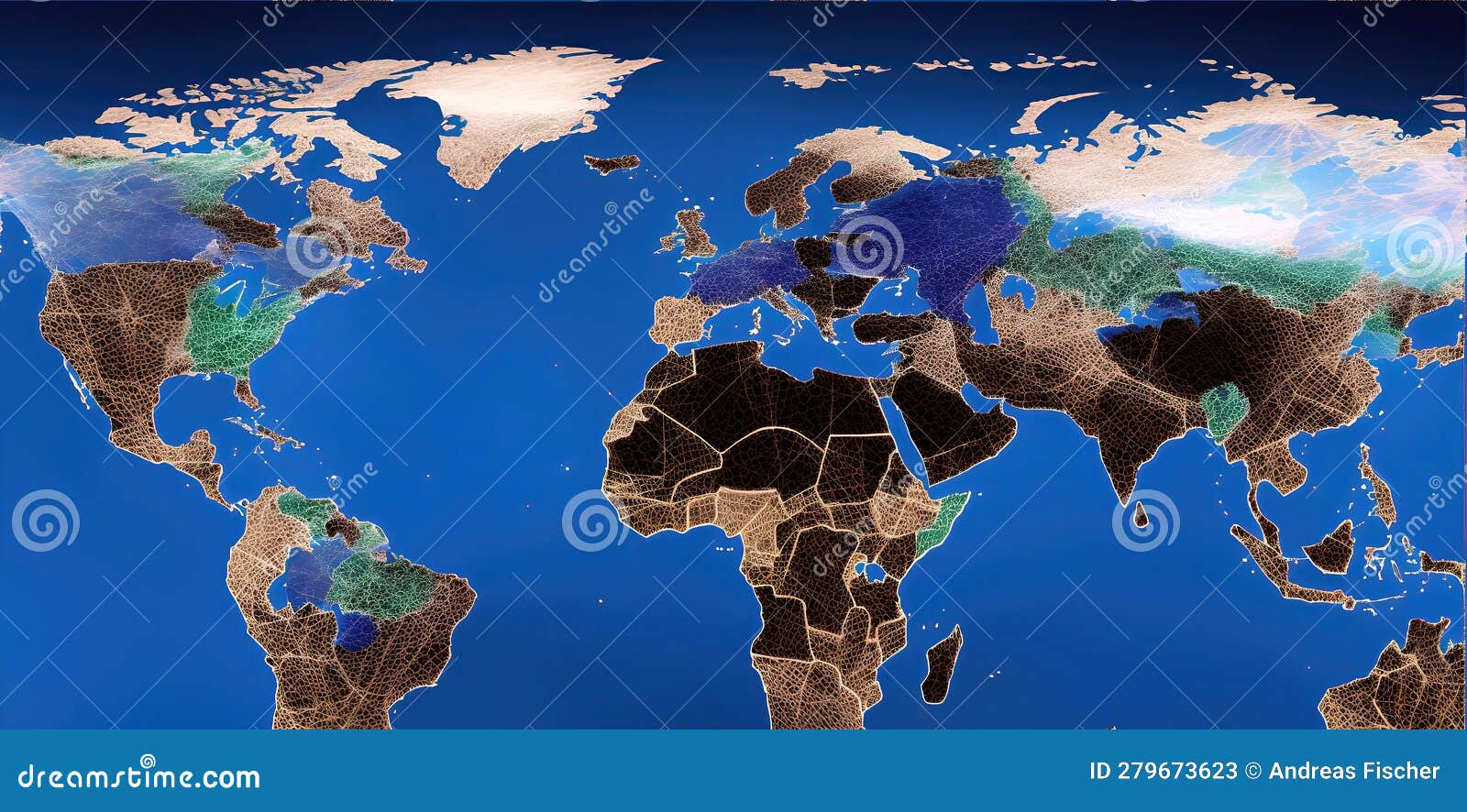 World Texture. Realistic and Detailed World Texture Stock Illustration ...