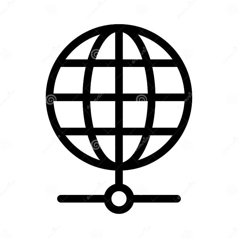 World Thin Line Vector Icon Stock Vector - Illustration of exchange ...