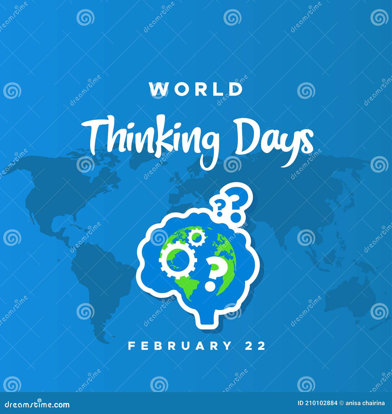 World Thinking Day Vector Design Template Background Stock Vector ...