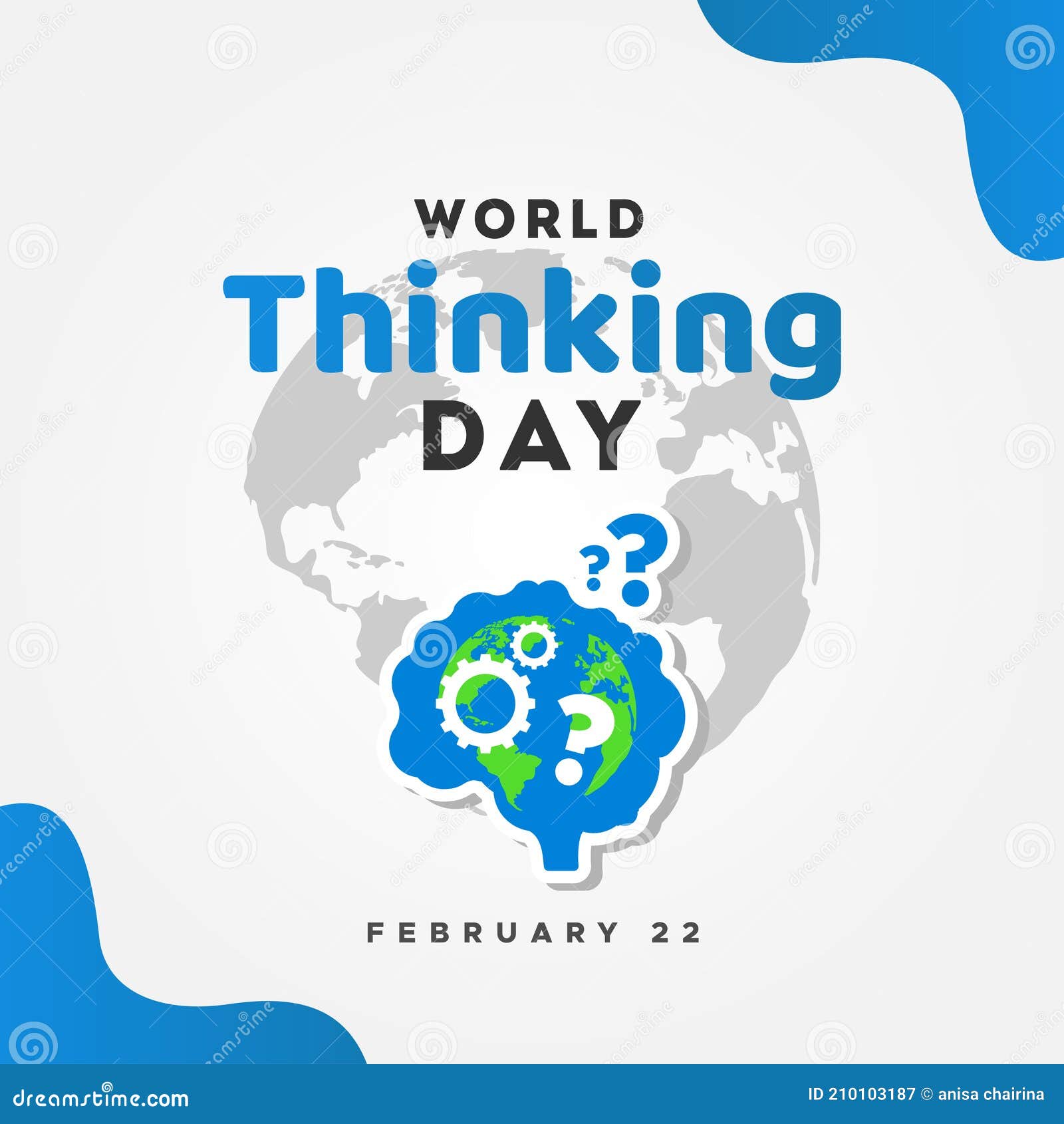 World Thinking Day Vector Design Template Background Stock Vector ...