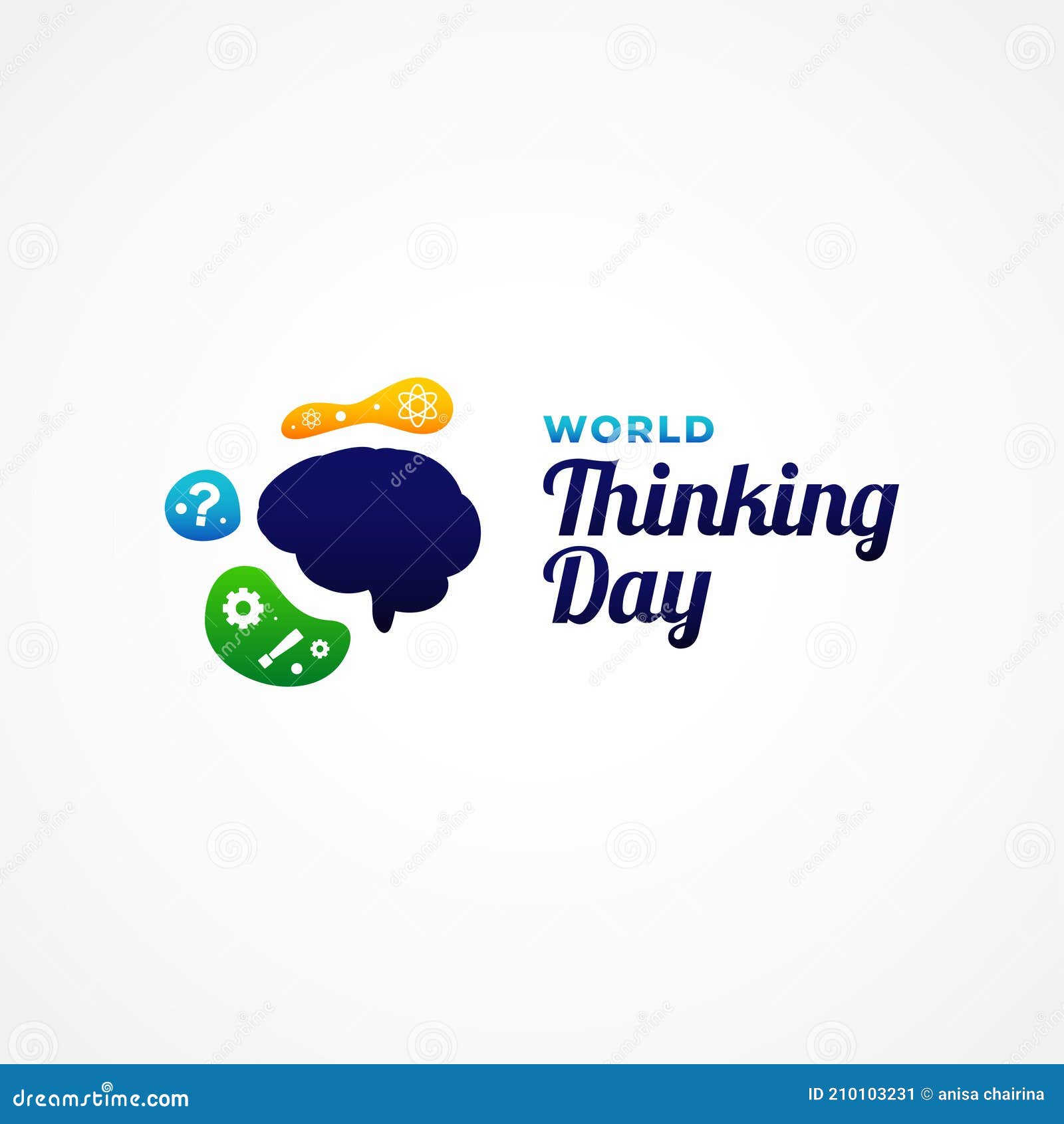 World Thinking Day Vector Design Template Background Stock Vector ...