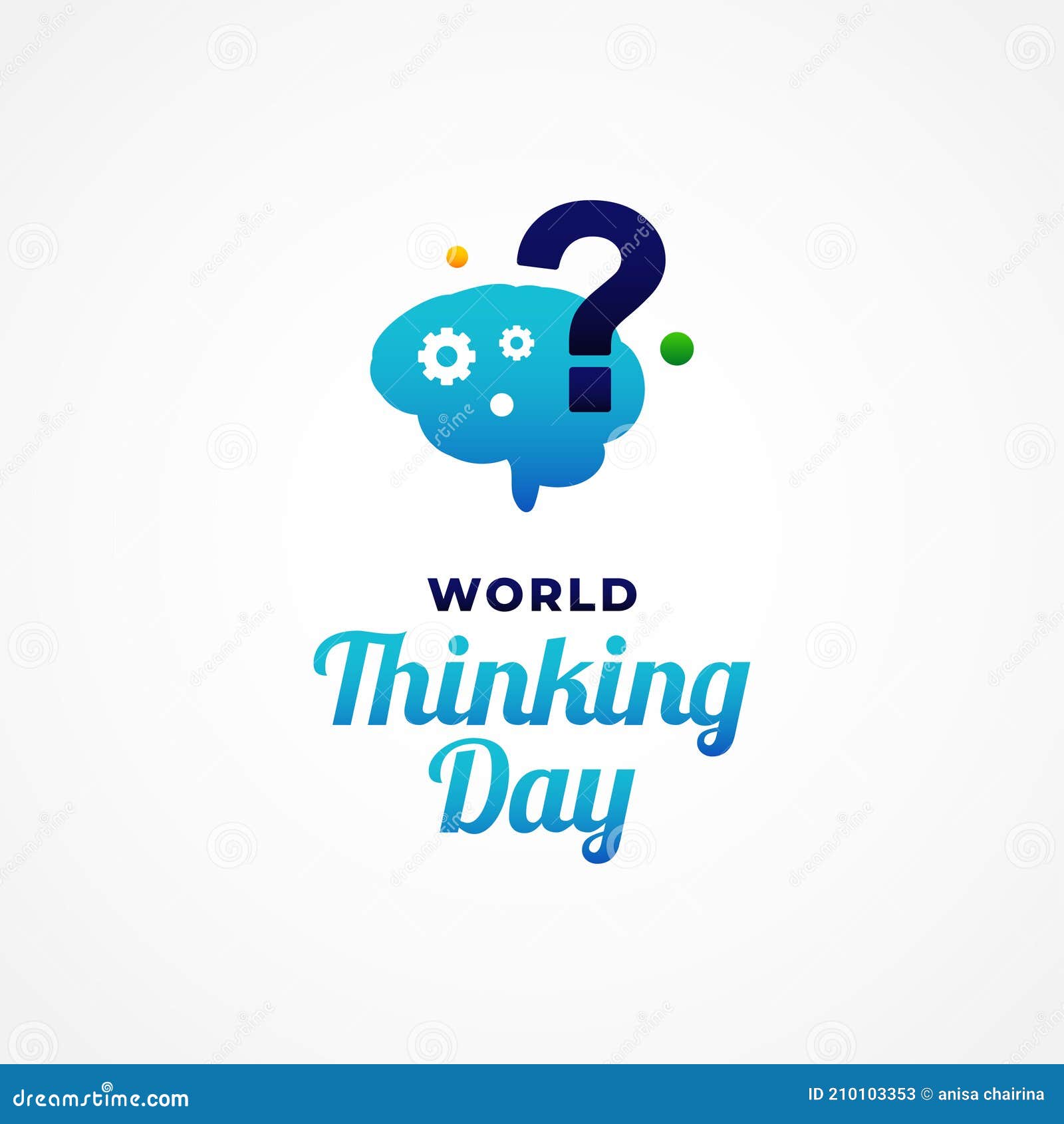 World Thinking Day Vector Design Template Background Stock Vector ...