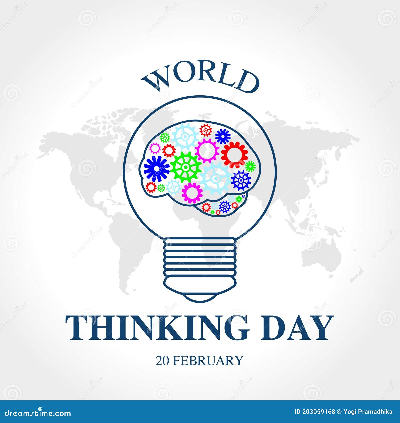 World Thinking Day Vector Illustration Stock Vector - Illustration of ...
