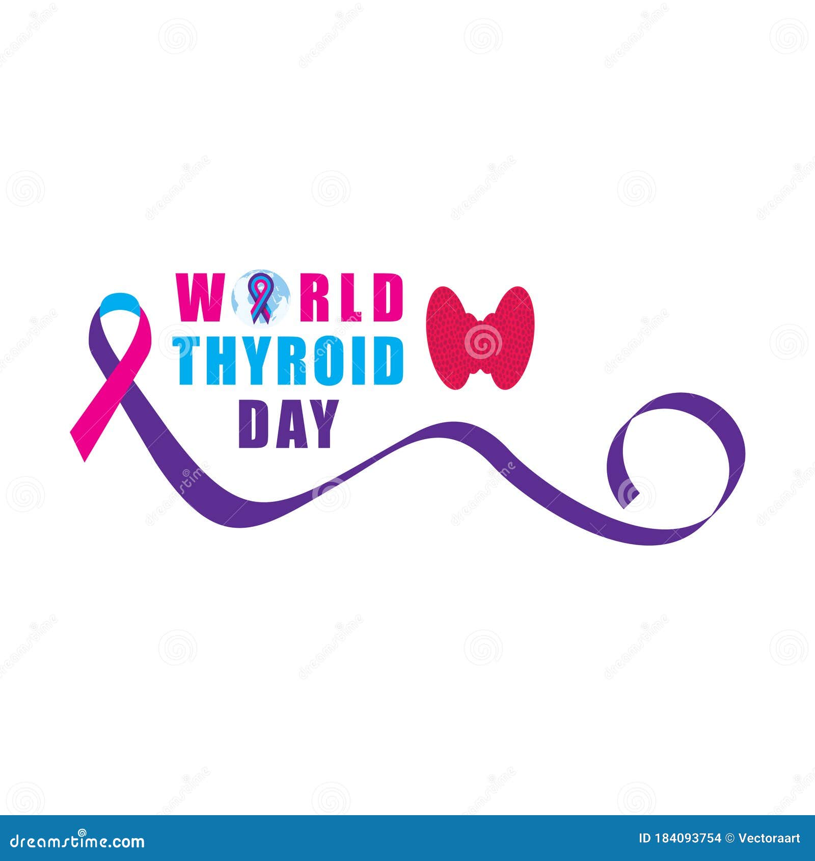 World Thyroid Day banner stock vector. Illustration of hormone - 184093754