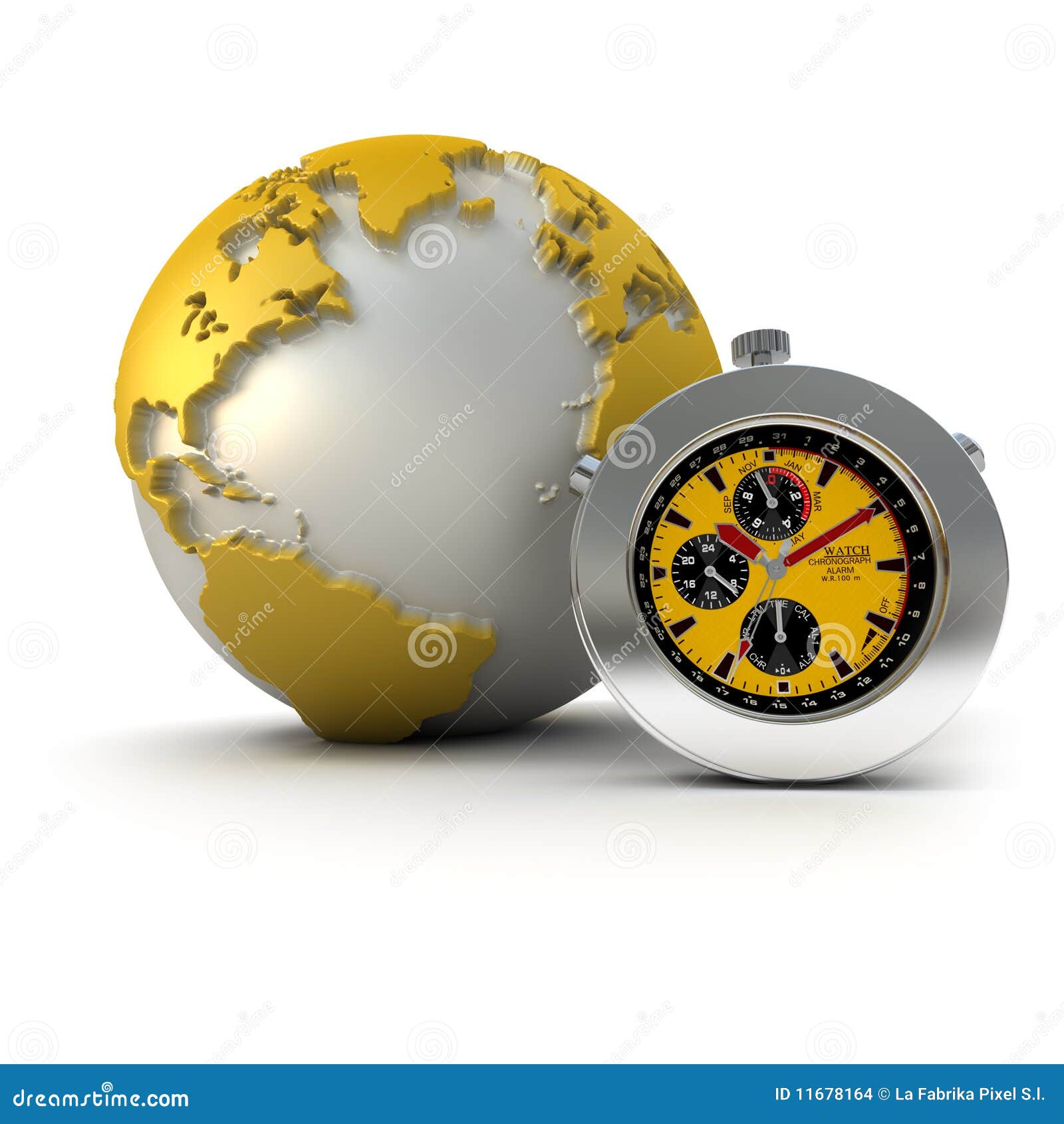 The world on time stock illustration. Illustration of world - 11678164