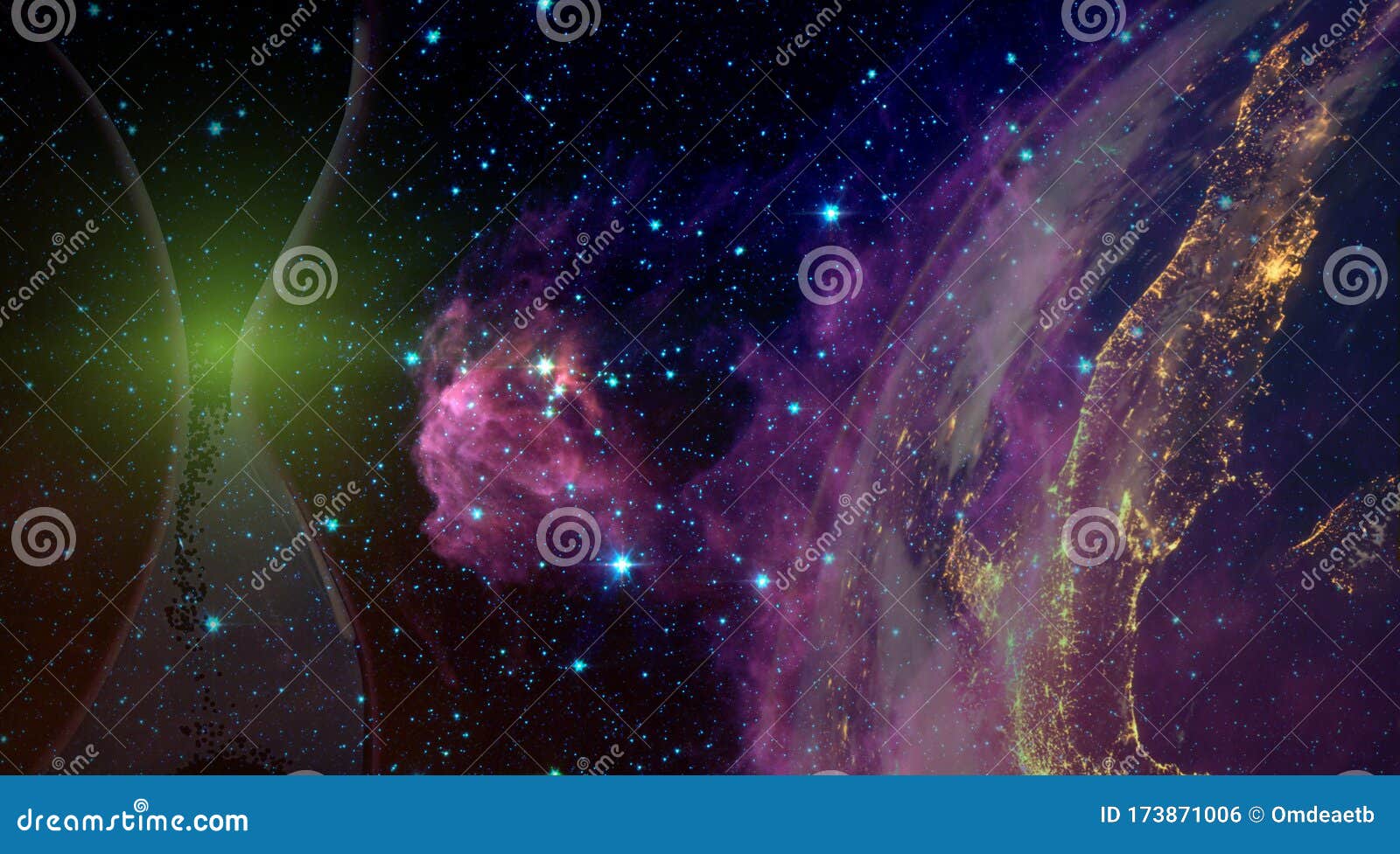 World and Time. Astrology Universe Concept. Time and Space. Abstract ...