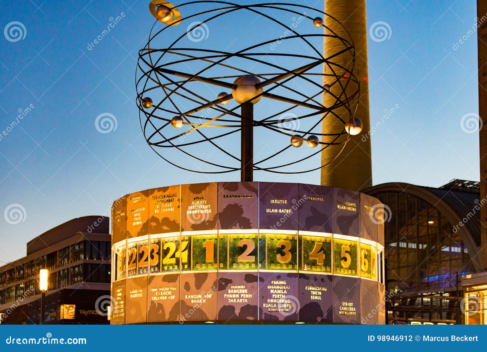 World Time Clock editorial photography. Image of germany - 98946912