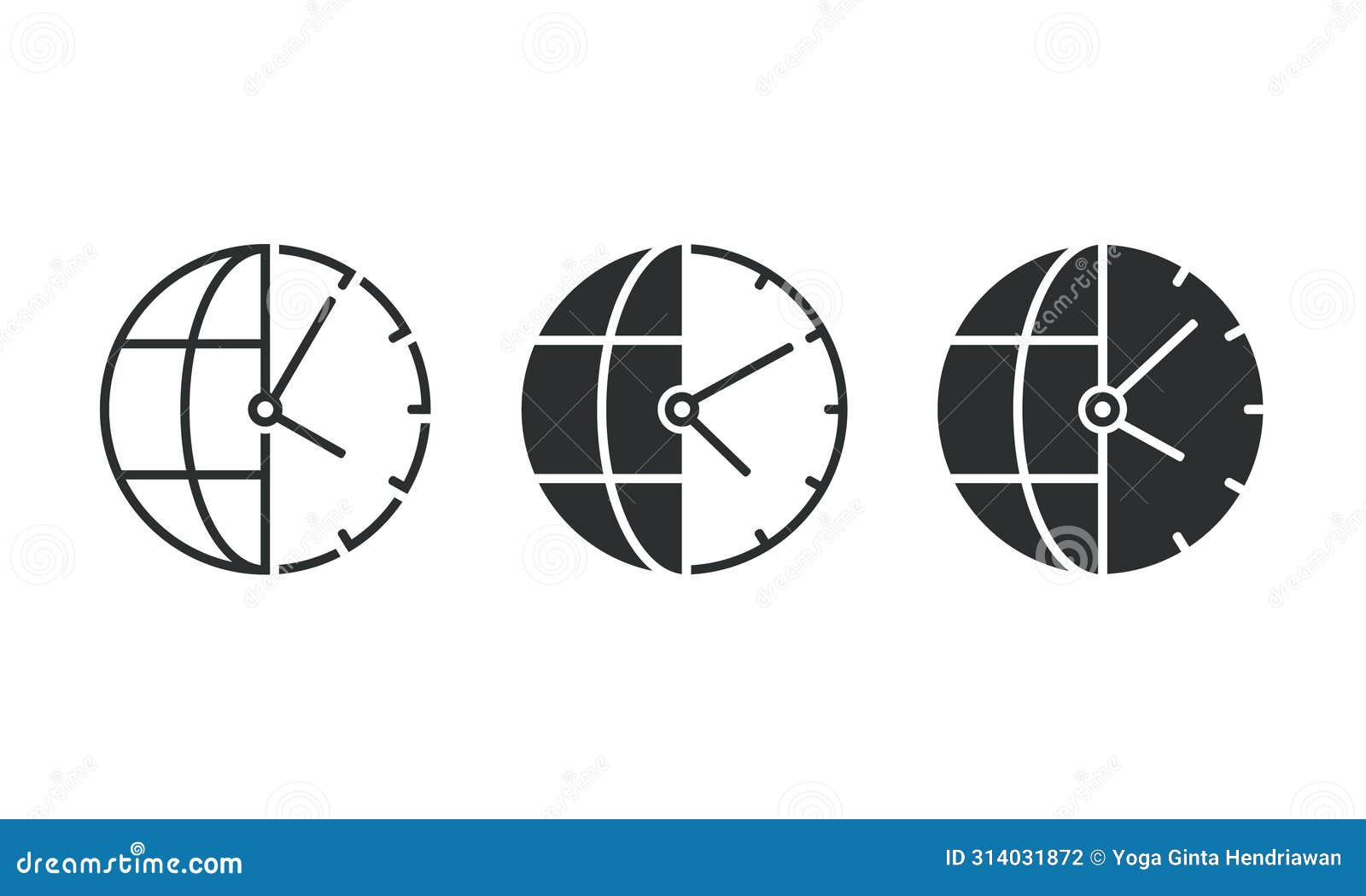 World Time Icon. Illustration Vector Stock Vector - Illustration of ...