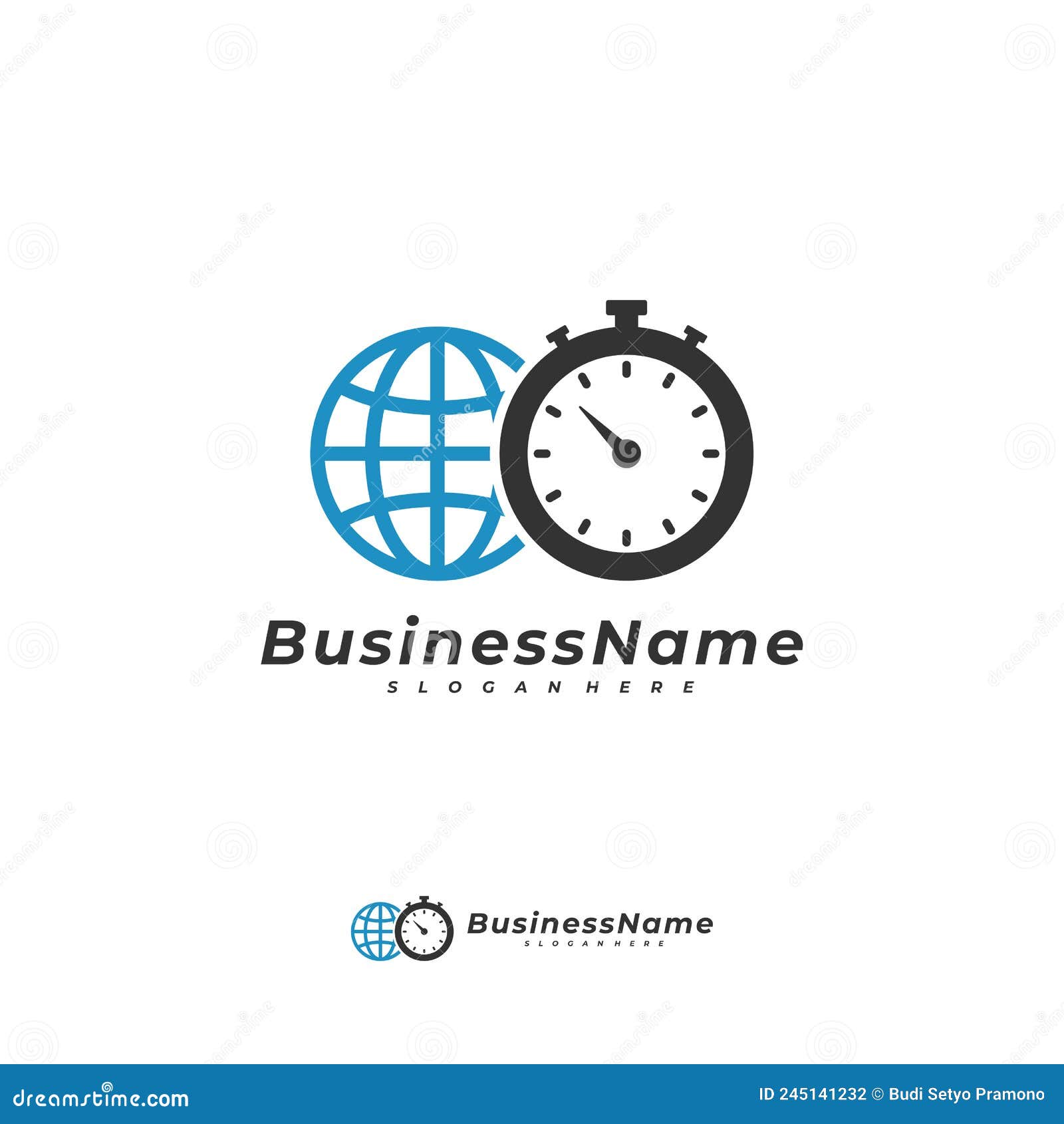 World Time Logo Vector Template, Creative World Logo Design Concepts ...