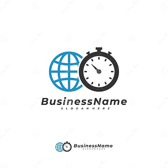 World Time Logo Vector Template, Creative World Logo Design Concepts ...