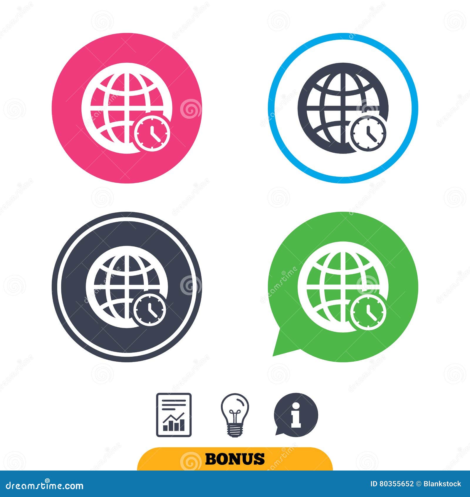 World Time Sign Icon. Universal Time Symbol. Stock Vector ...