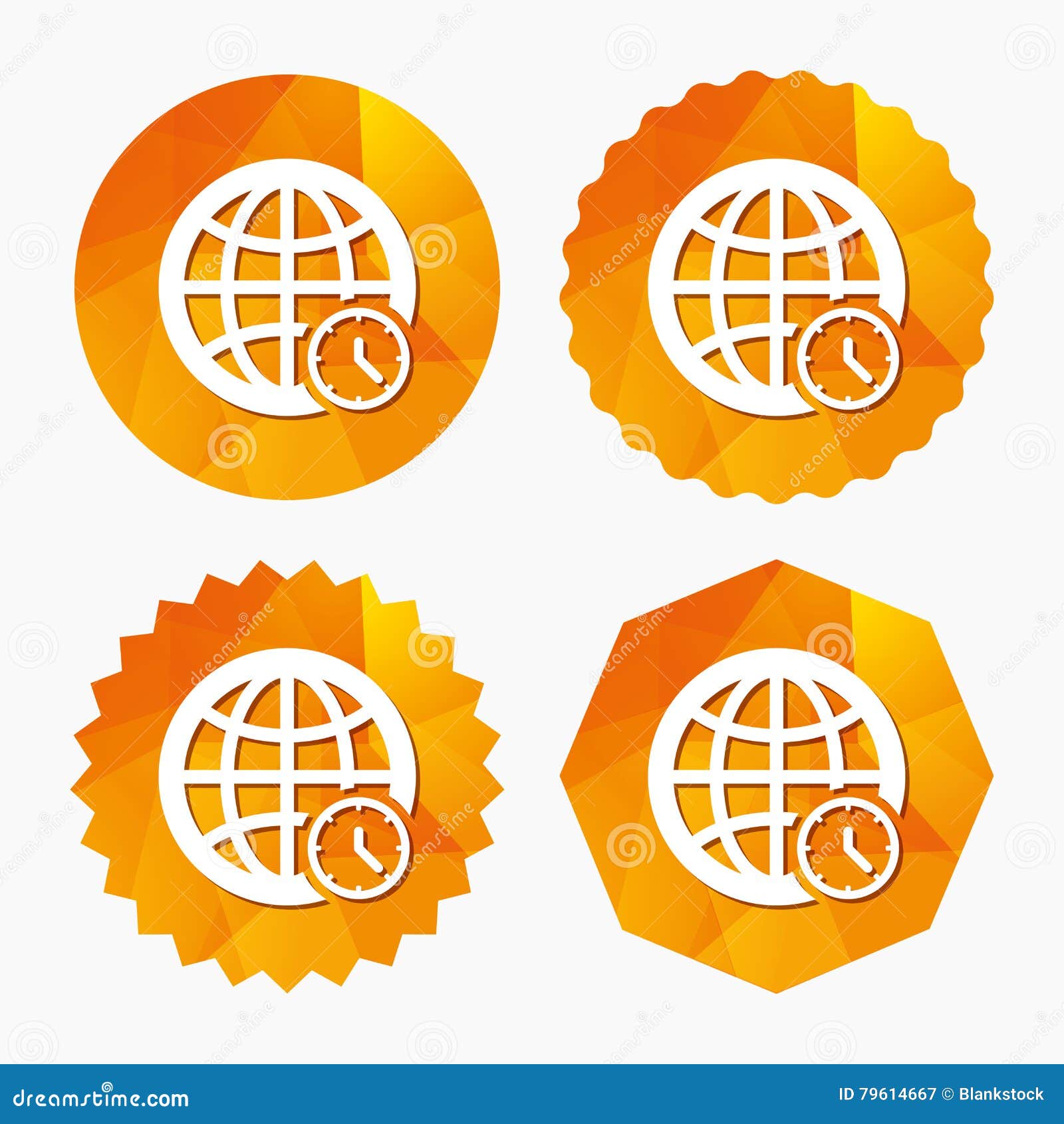 World Time Sign Icon. Universal Time Symbol. Stock Vector ...