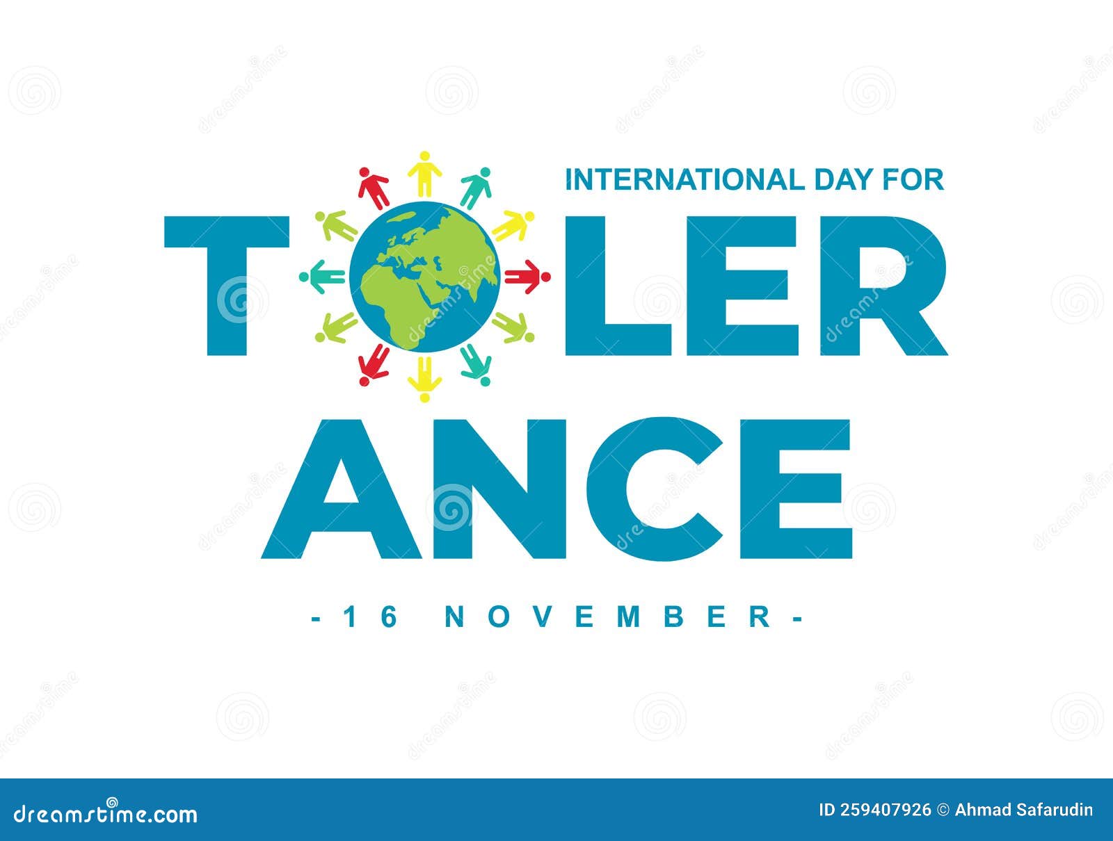 World Tolerance Day Background with Earth on White Background Stock ...
