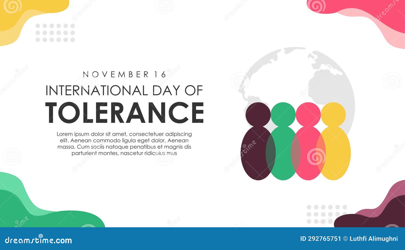 World Tolerance Day Banner Template Vector Stock Illustration ...