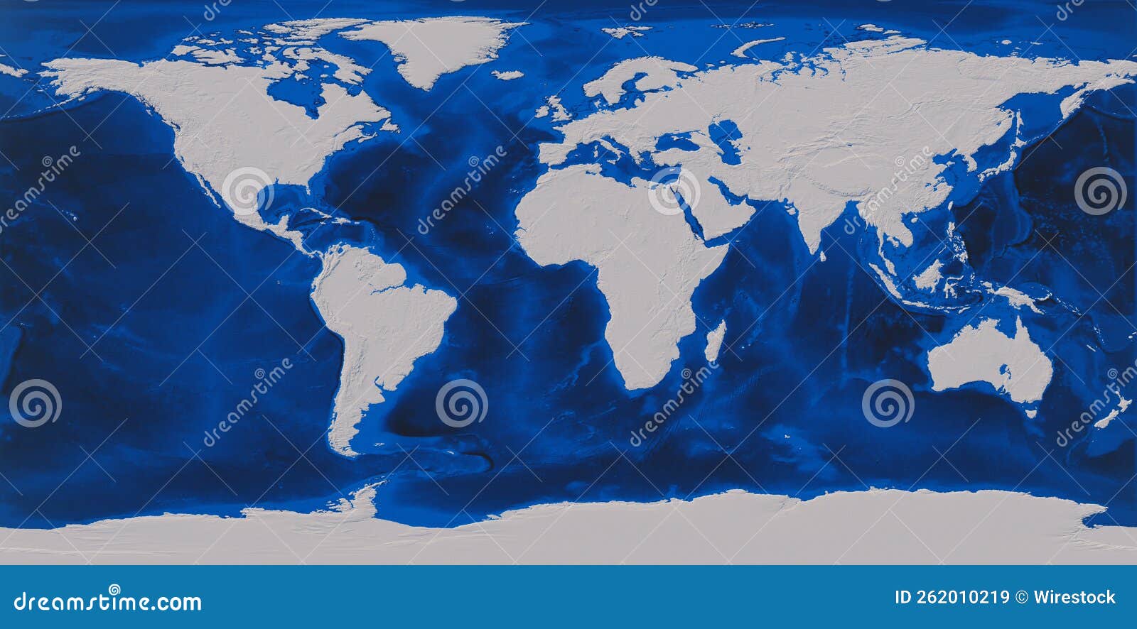 World Topography and Bathymetric Map with Ocean Stock Image - Image of ...