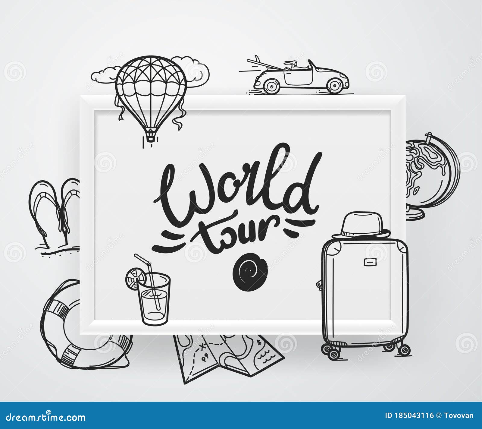 World Tour Concept Illustration Stock Vector - Illustration of wall ...